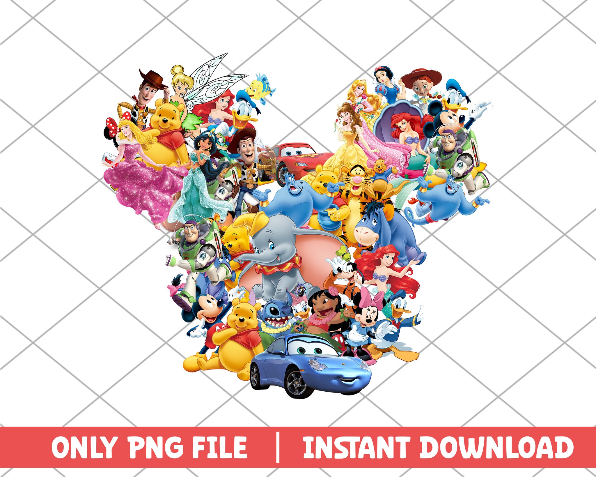 Disney characters disney png – svg files for cricut