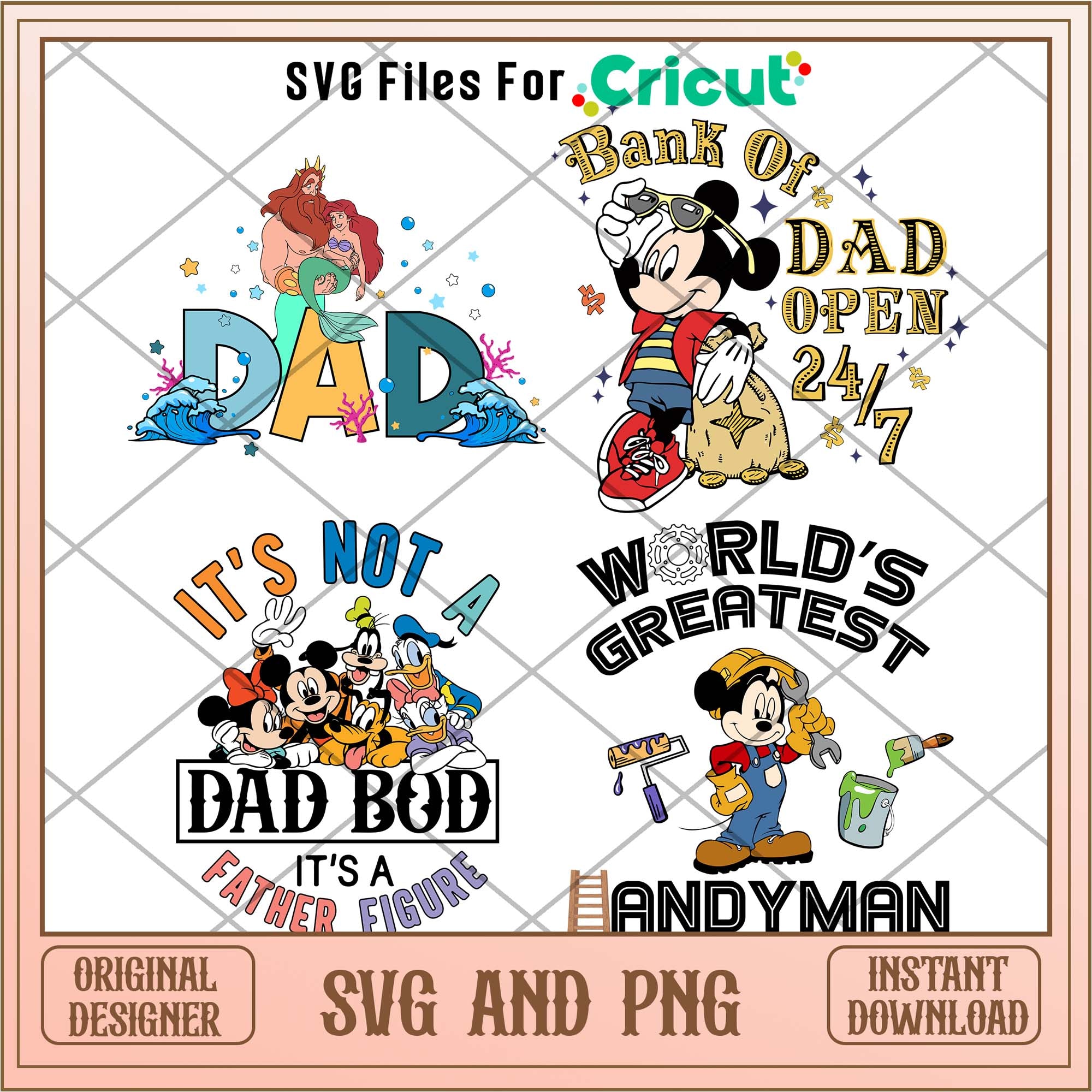 Disney Mickey dad svg bundle – svg files for cricut