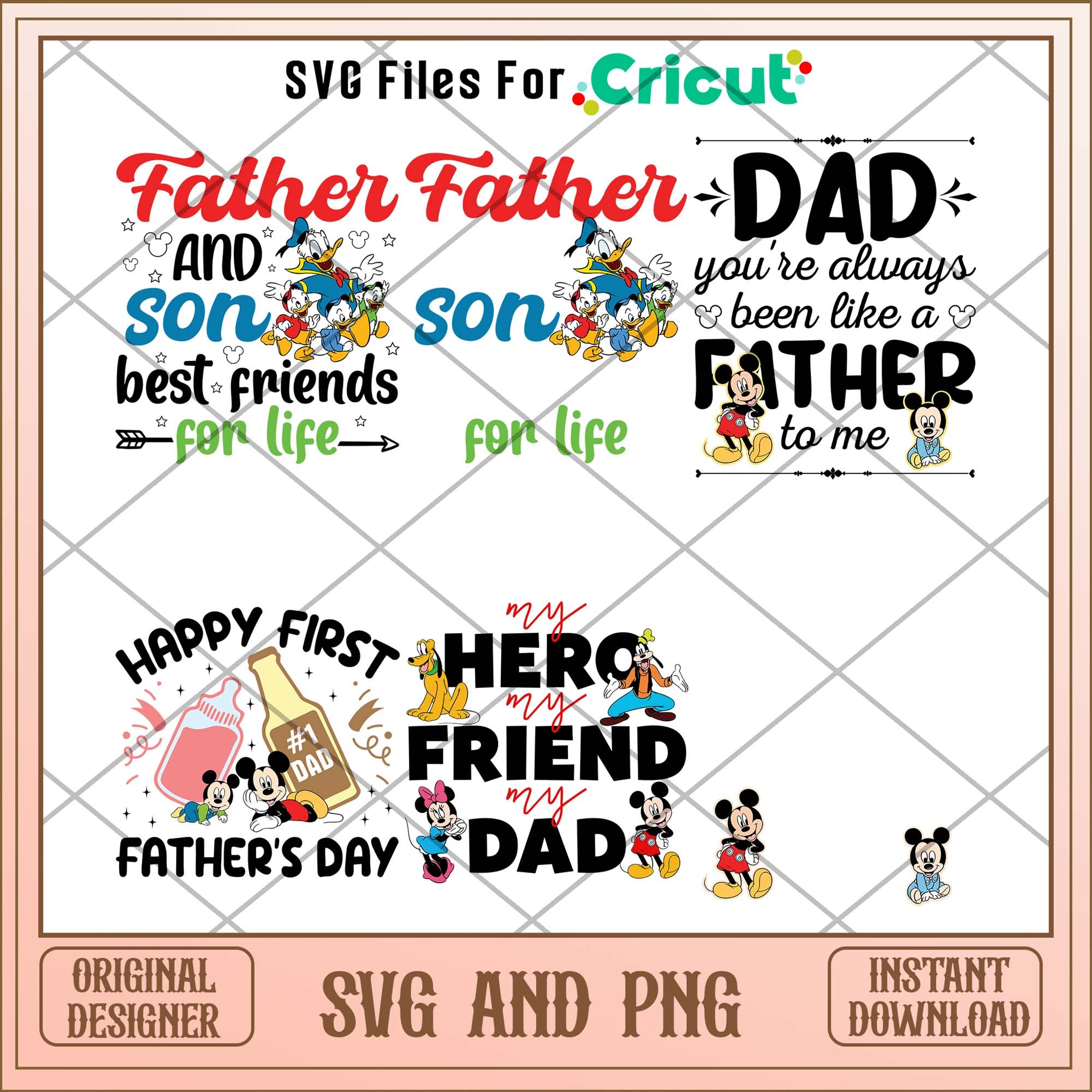Disney dad svg bundle, Instant download – svg files for cricut