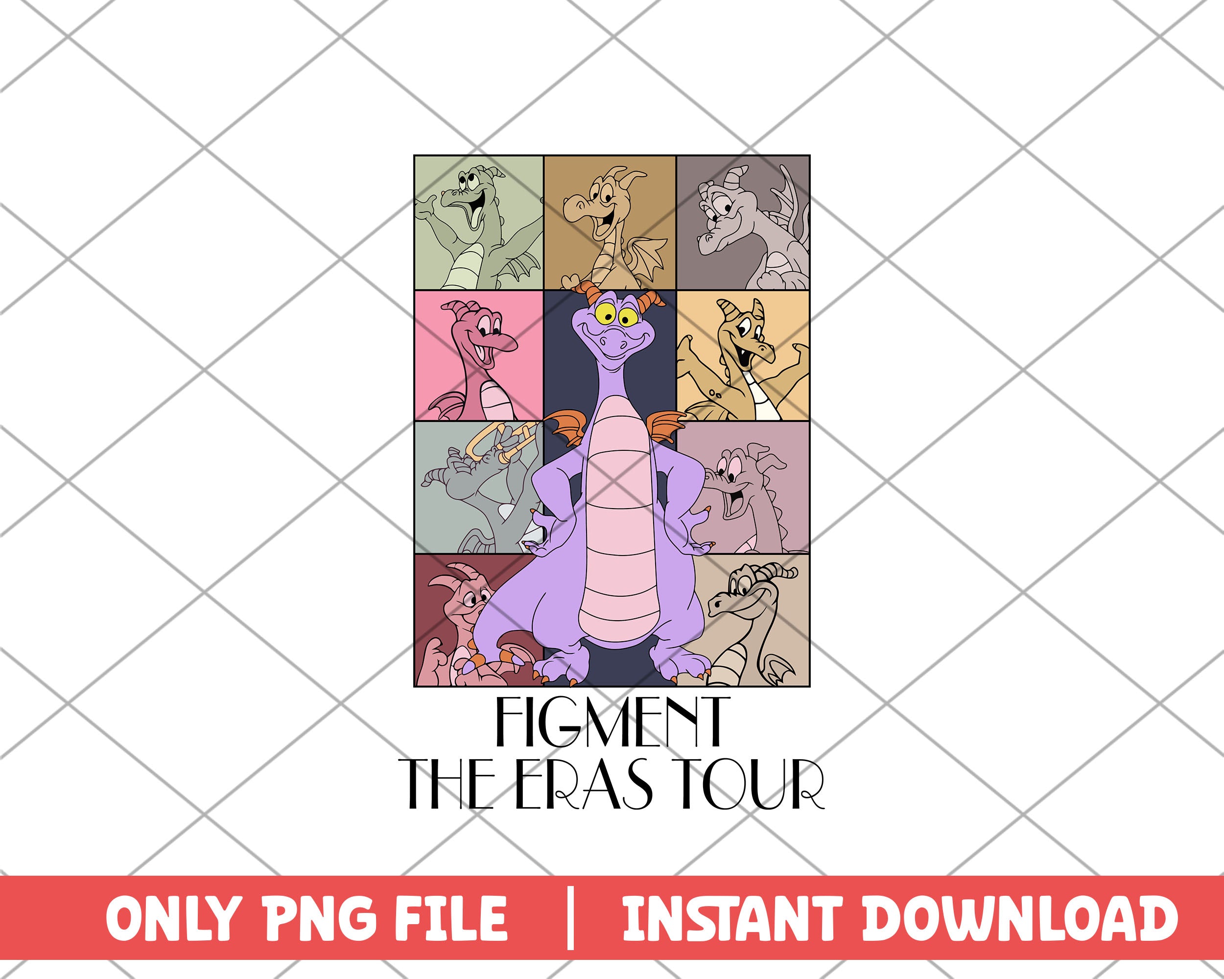 Disney figment the eras tour disney png – svg files for cricut