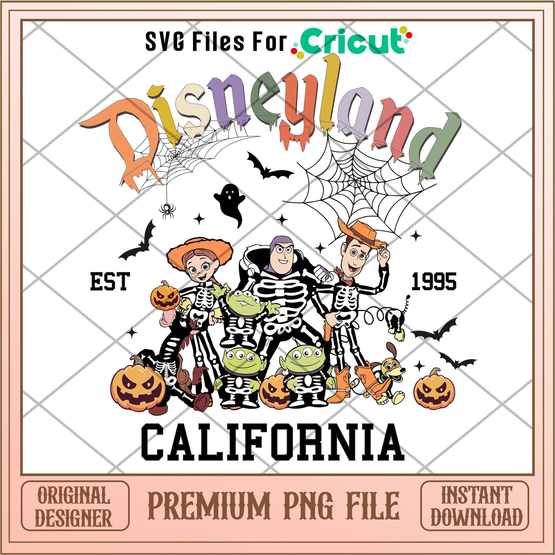 Disneyland California Est 1995 png, Toy Story Characters png, Digital ...