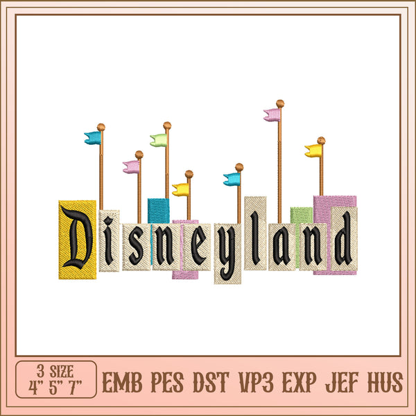 Disneyland Embroidery Design - 3 Sizes – svg files for cricut