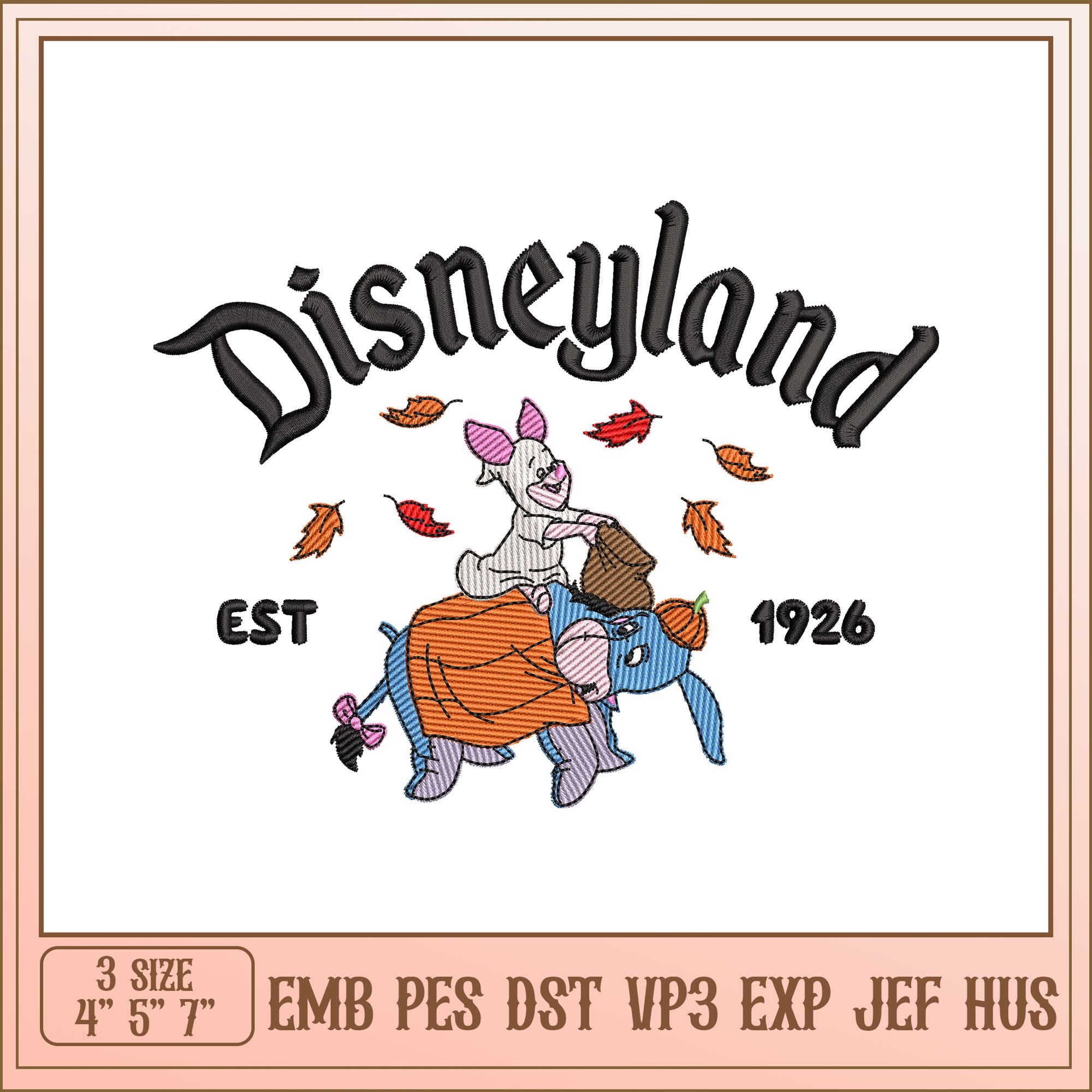 Disneyland Fall Embroidery Design – svg files for cricut