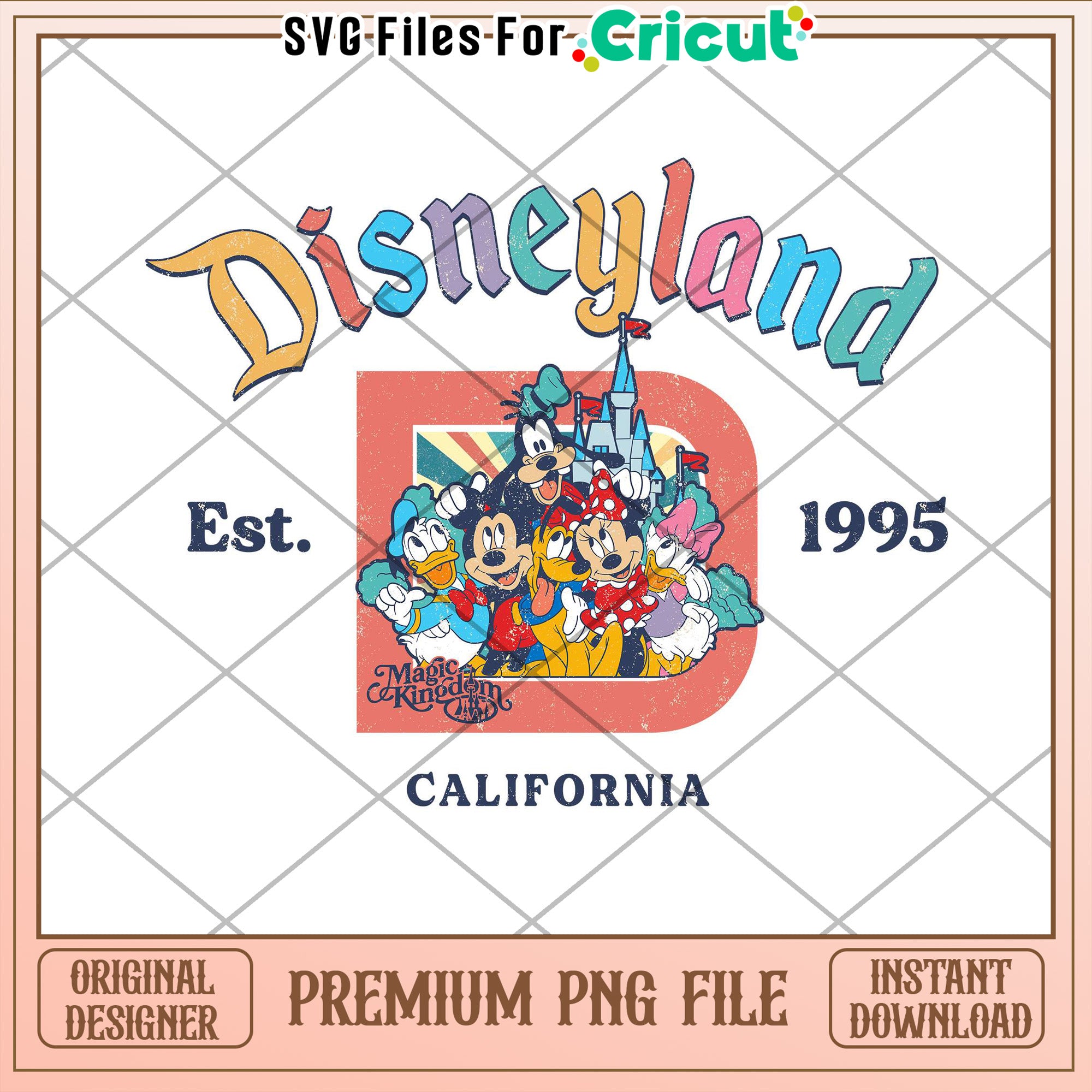 Disneyland PNG 1995 Retro Characters – svg files for cricut