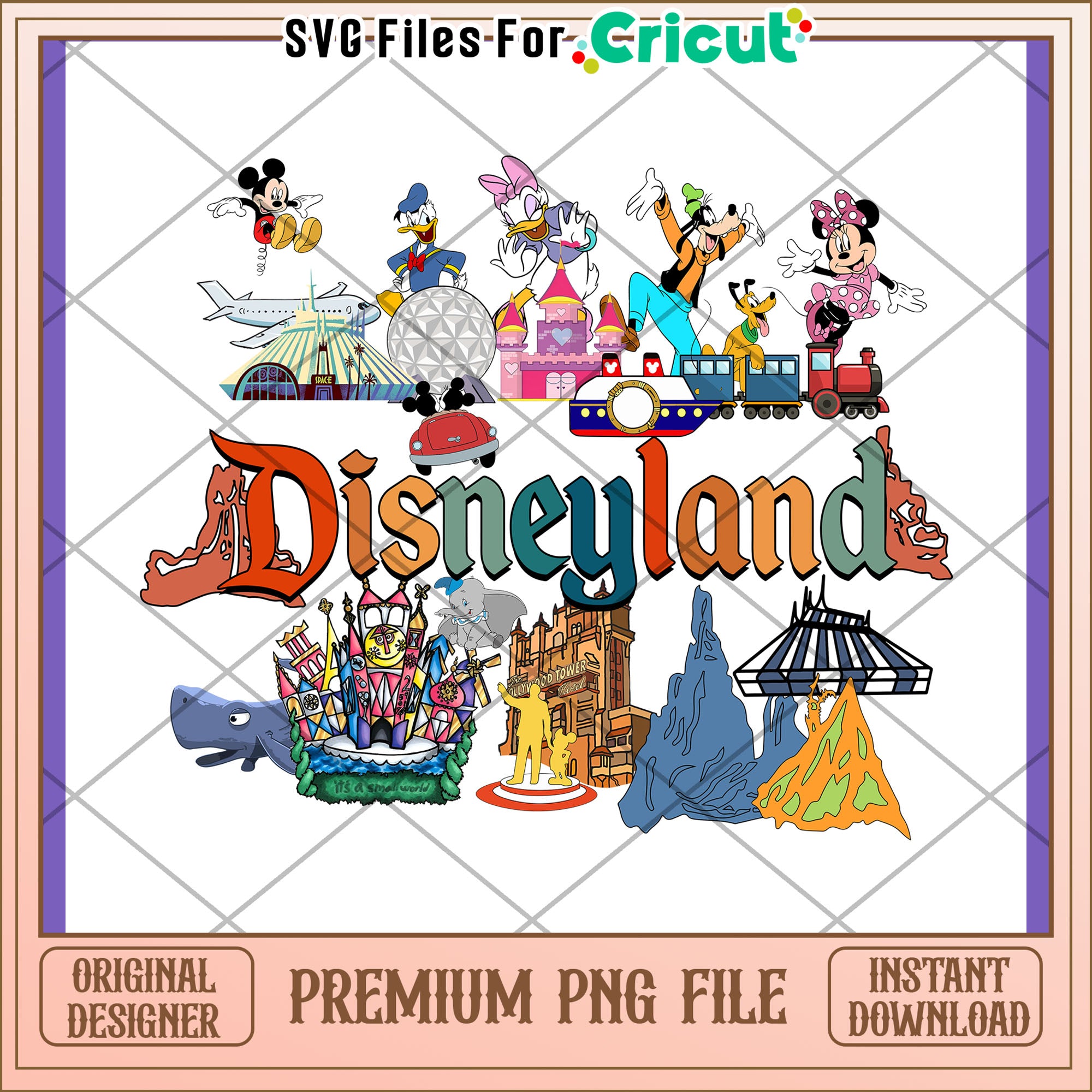Disneyland PNG Design - Instant Download – svg files for cricut