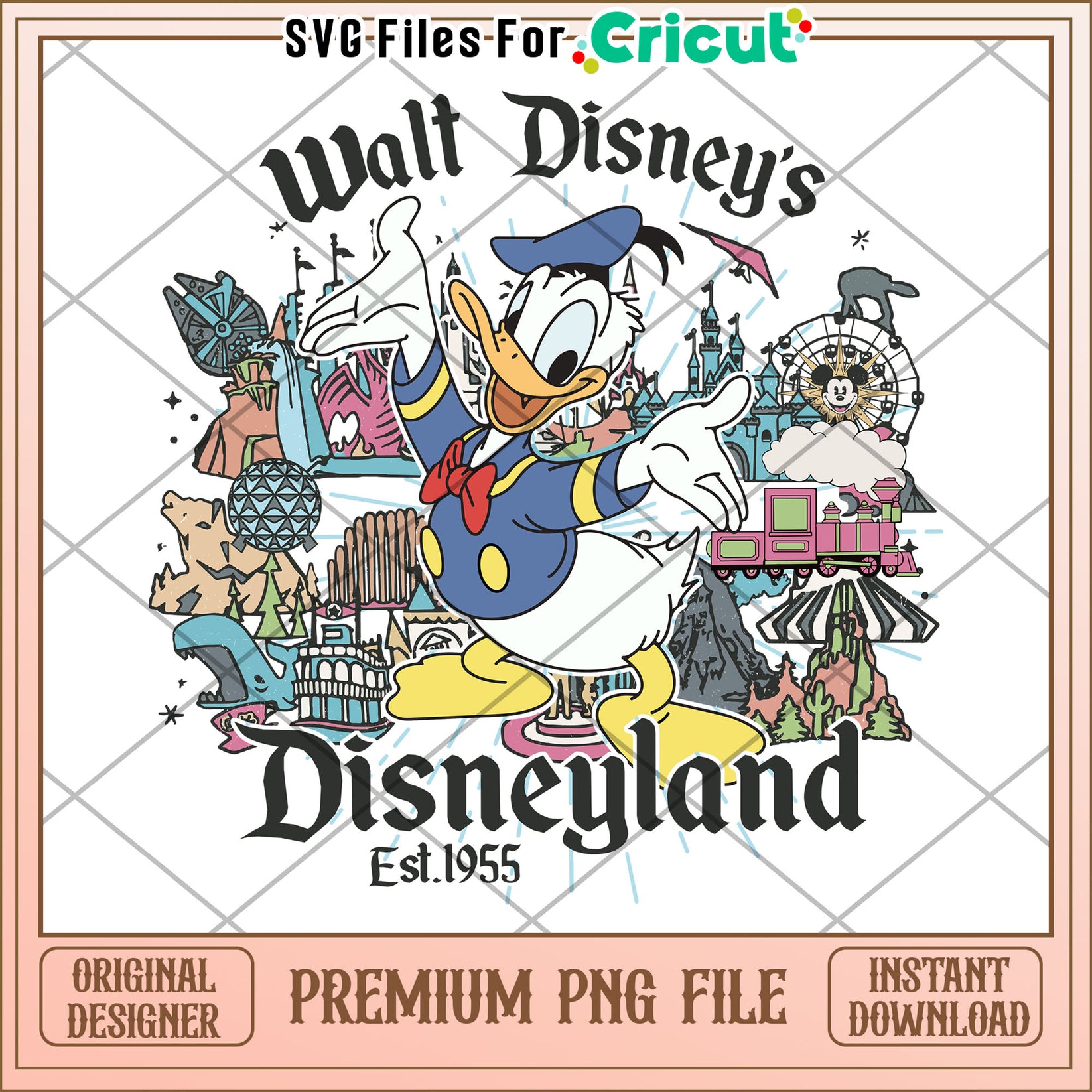 Disneyland PNG Donald Duck & Park Icons – svg files for cricut