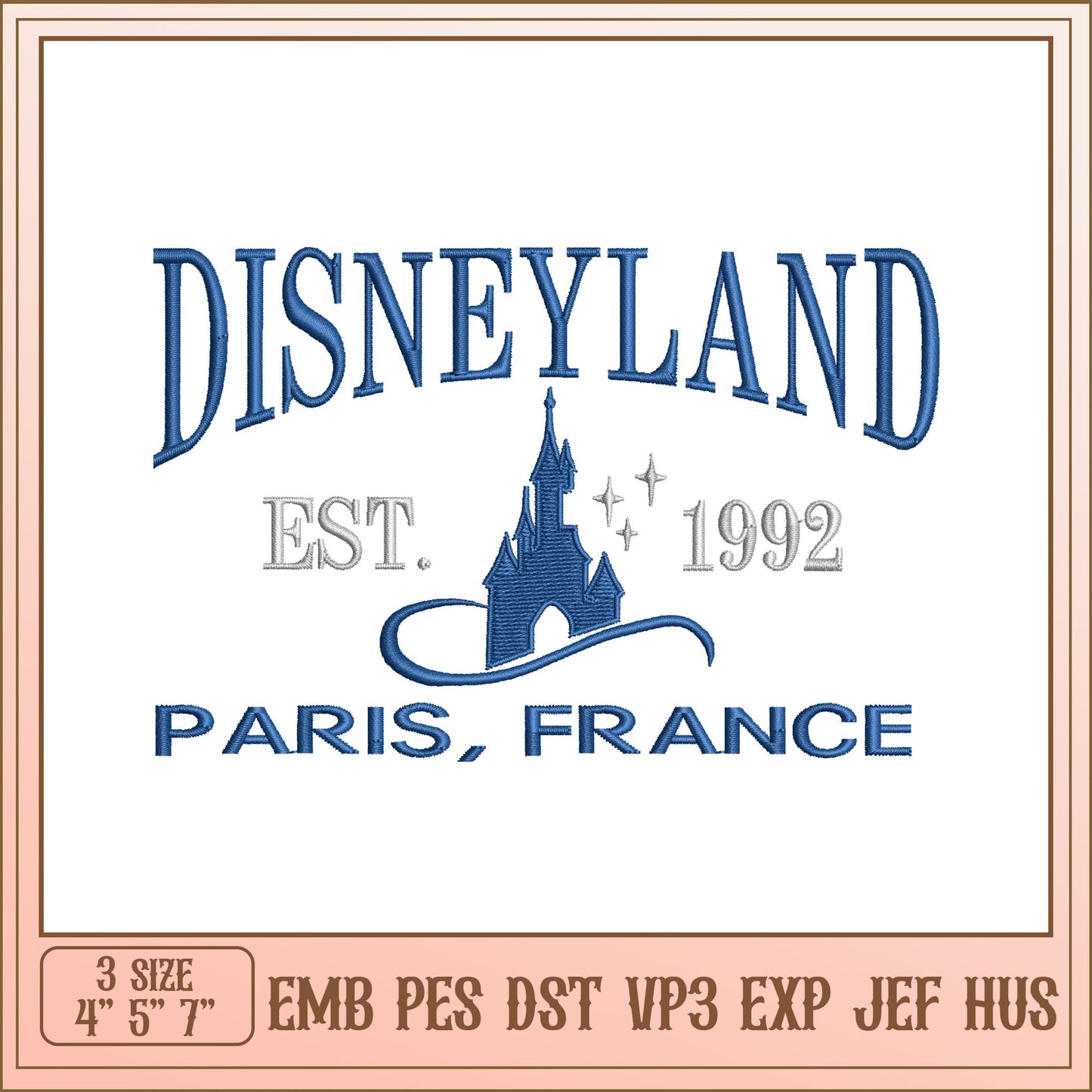 Disneyland Paris Embroidery Design – svg files for cricut