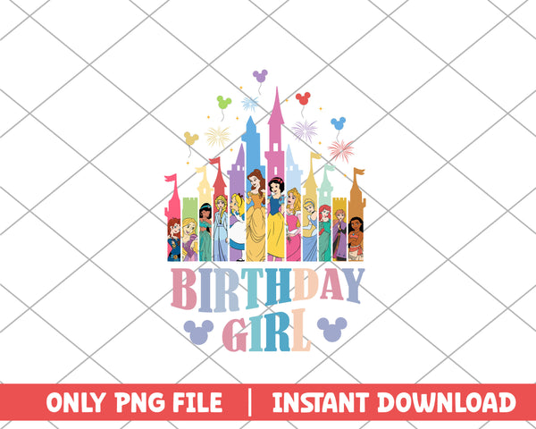 Disney princess birthday girl disney png – svg files for cricut