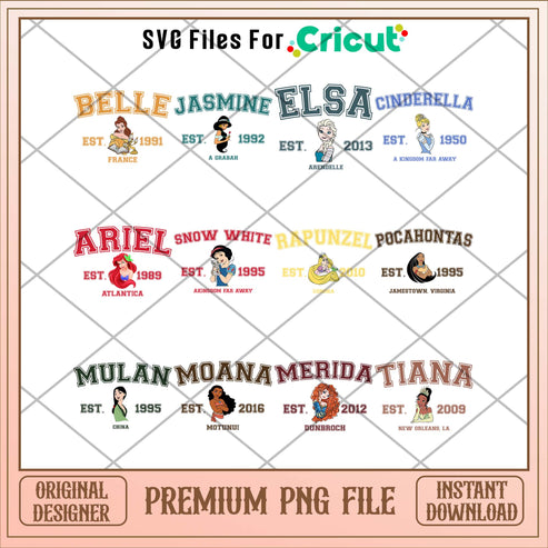 Disney Princess logo png bundle – svg files for cricut
