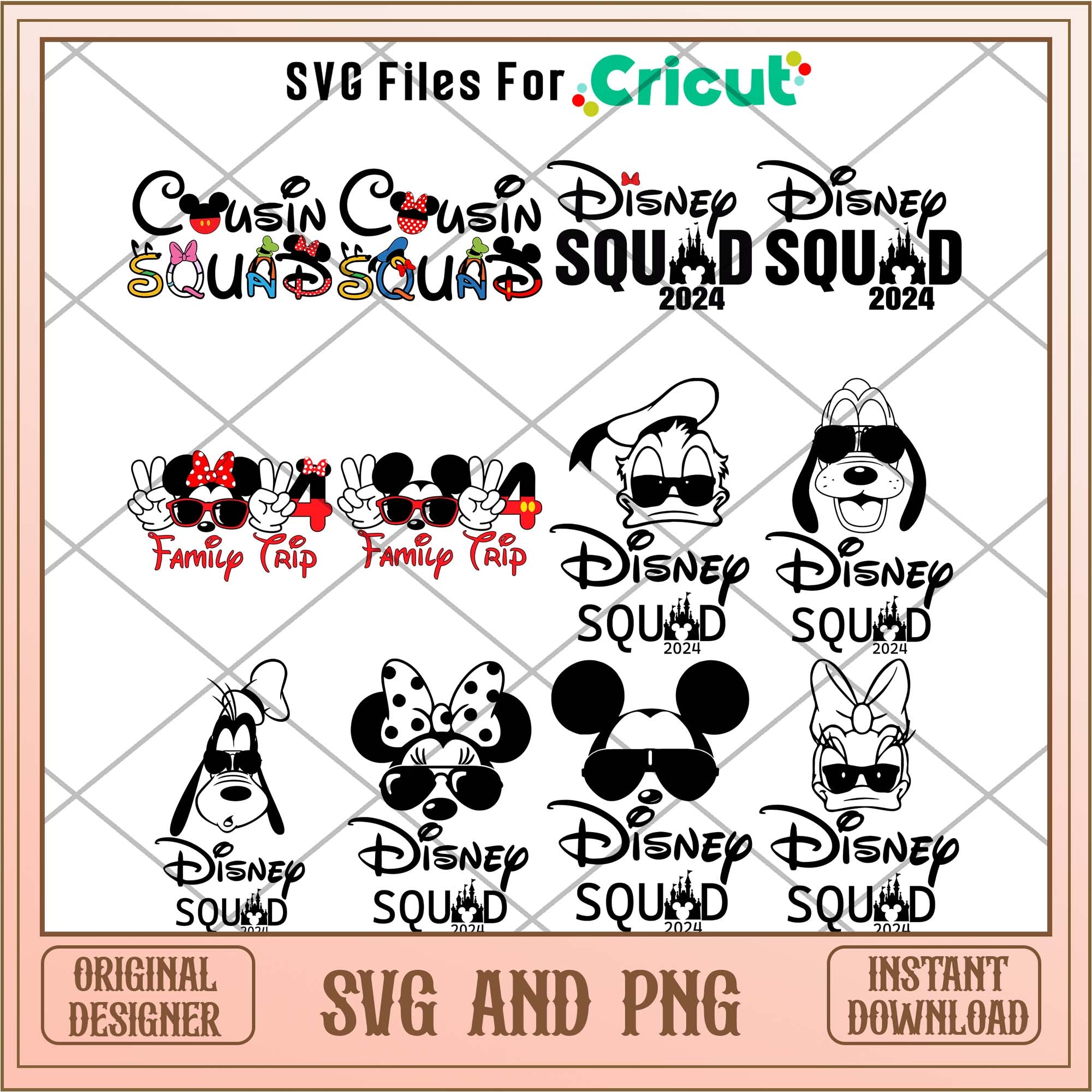 Disney friends squad svg bundle – svg files for cricut
