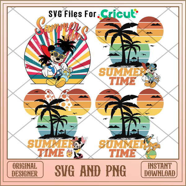 Disney summer clipart svg bundle ver 3 – svg files for cricut