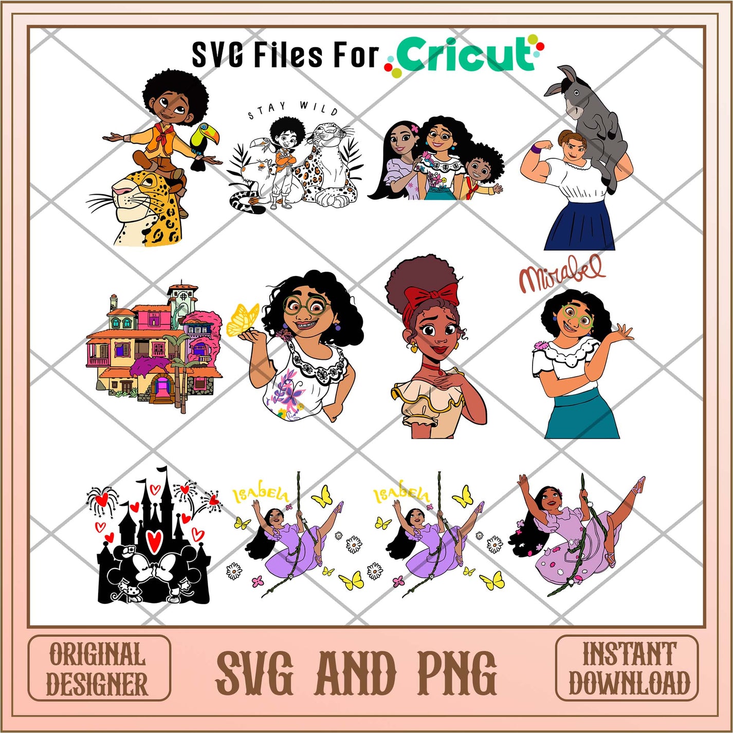 Disney Encanto female characters svg bundle – svg files for cricut