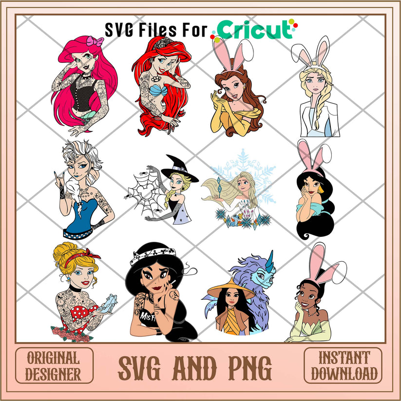 Disney Princess styling svg bundle – svg files for cricut