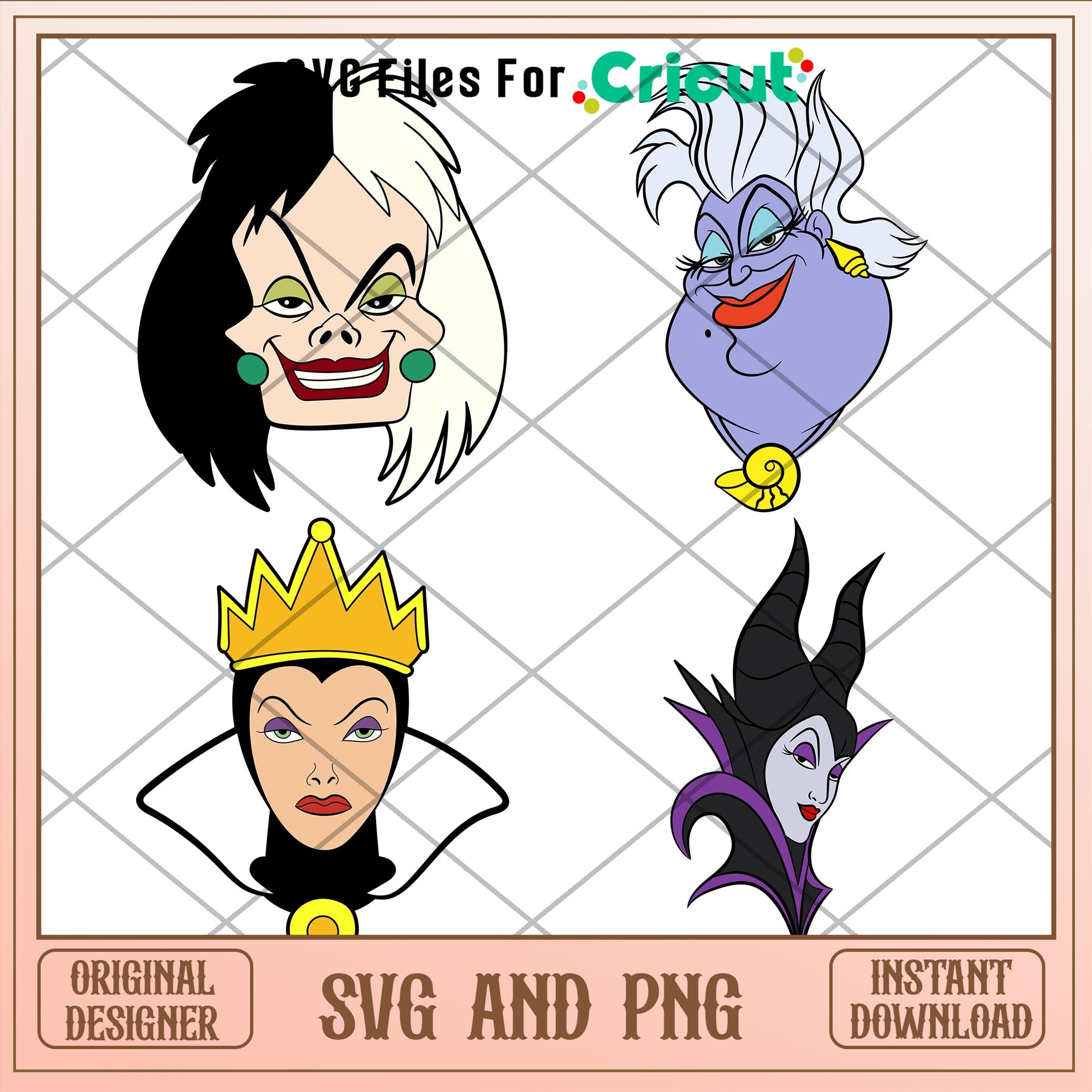 Disney villains characters svg bundle ver 2 – svg files for cricut