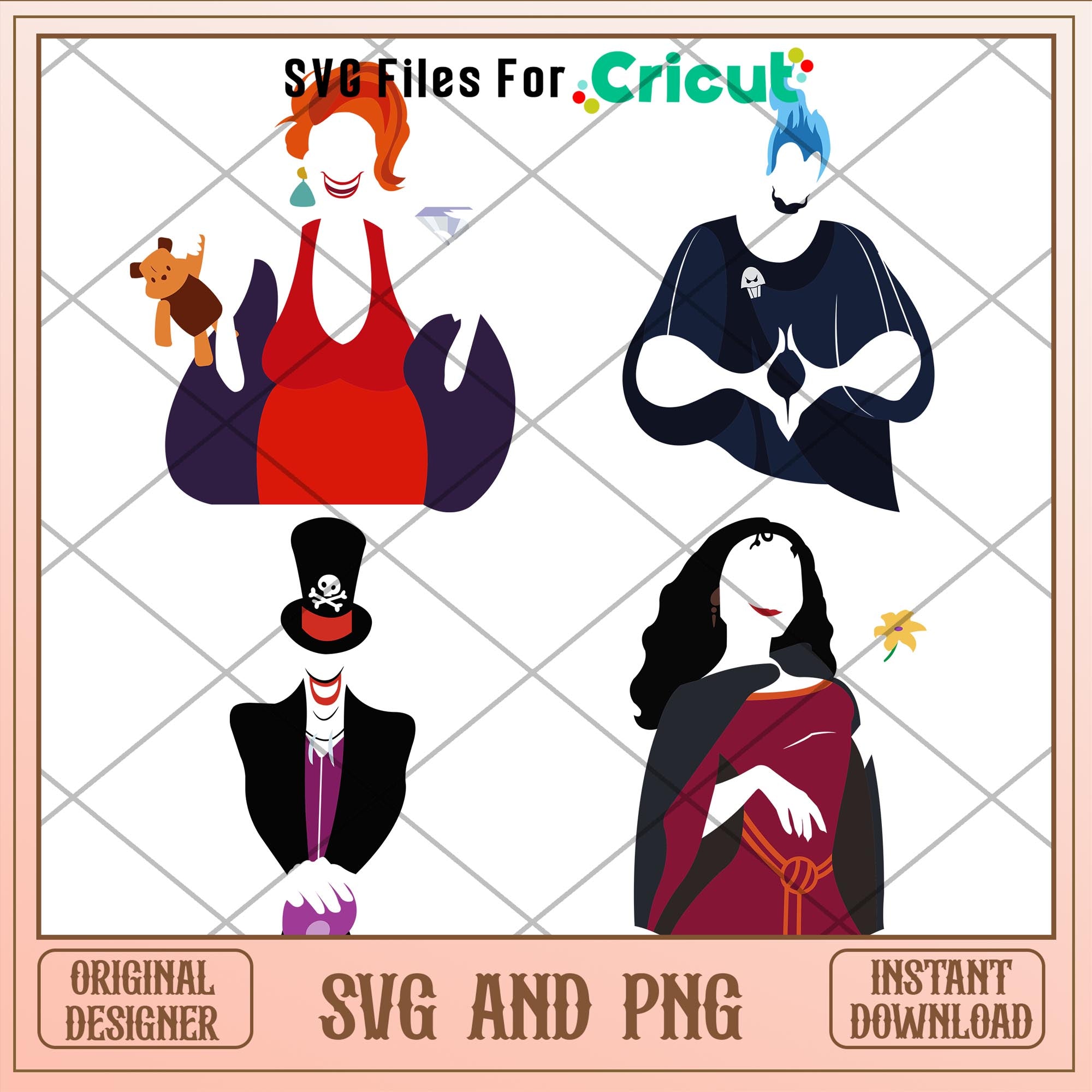 Disney villains characters svg bundle ver 3 – svg files for cricut