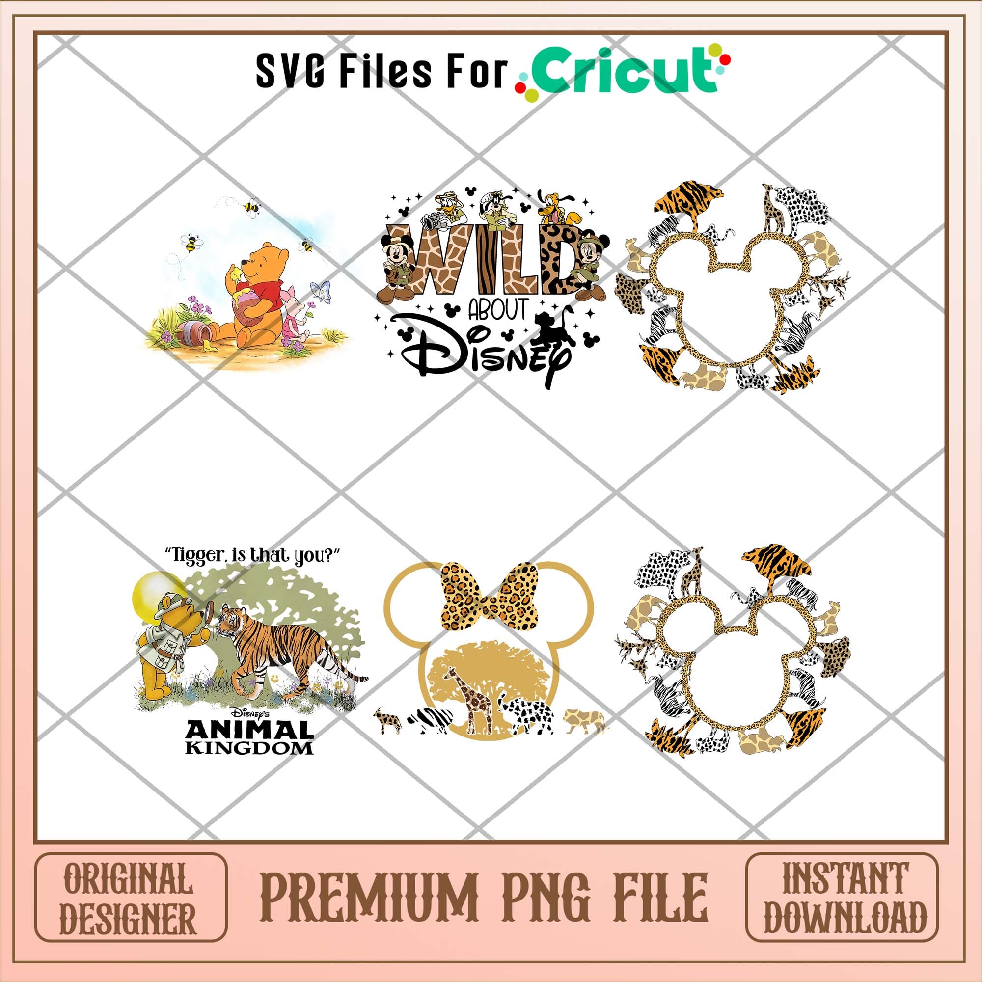 Disney wild animal png bundle ver 2 – svg files for cricut