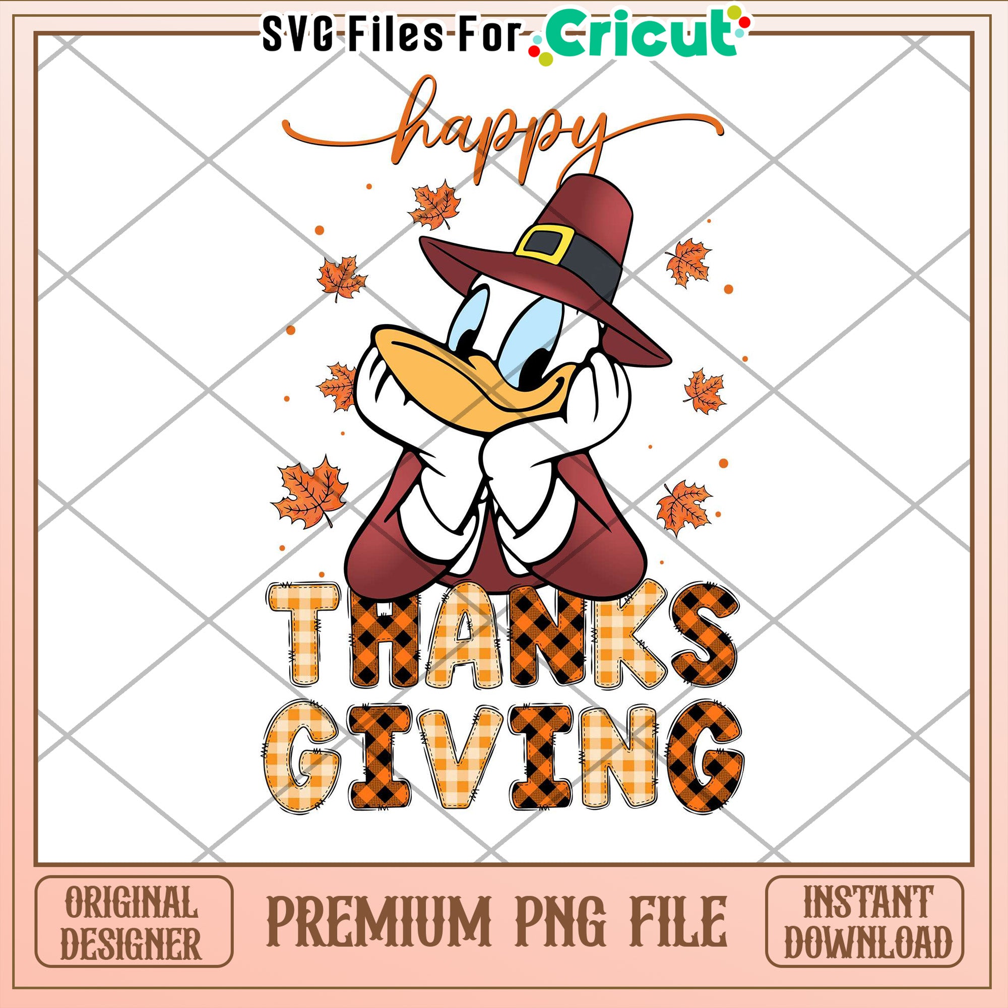 Donald Duck Thanksgiving PNG – svg files for cricut