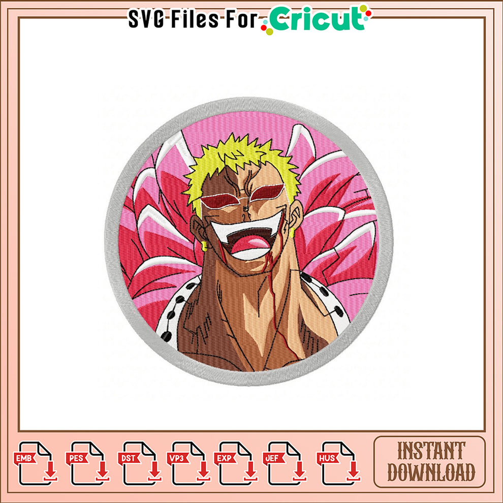 Donquixote Doflamingo Embroidery Design – svg files for cricut