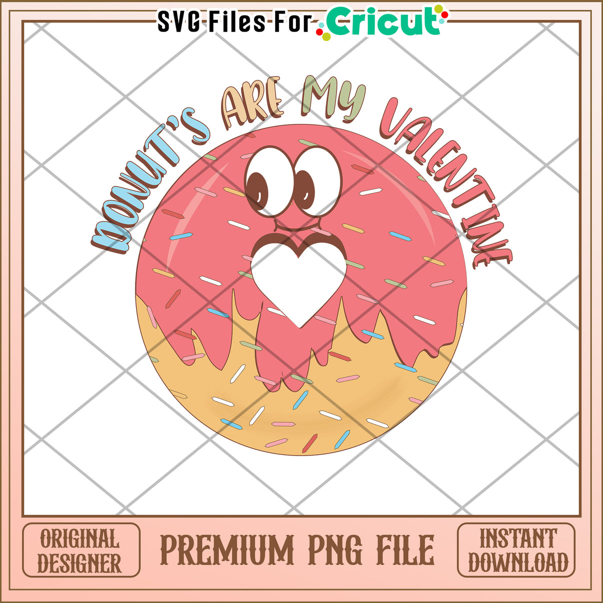 Donut Valentines Day PNG Design – svg files for cricut