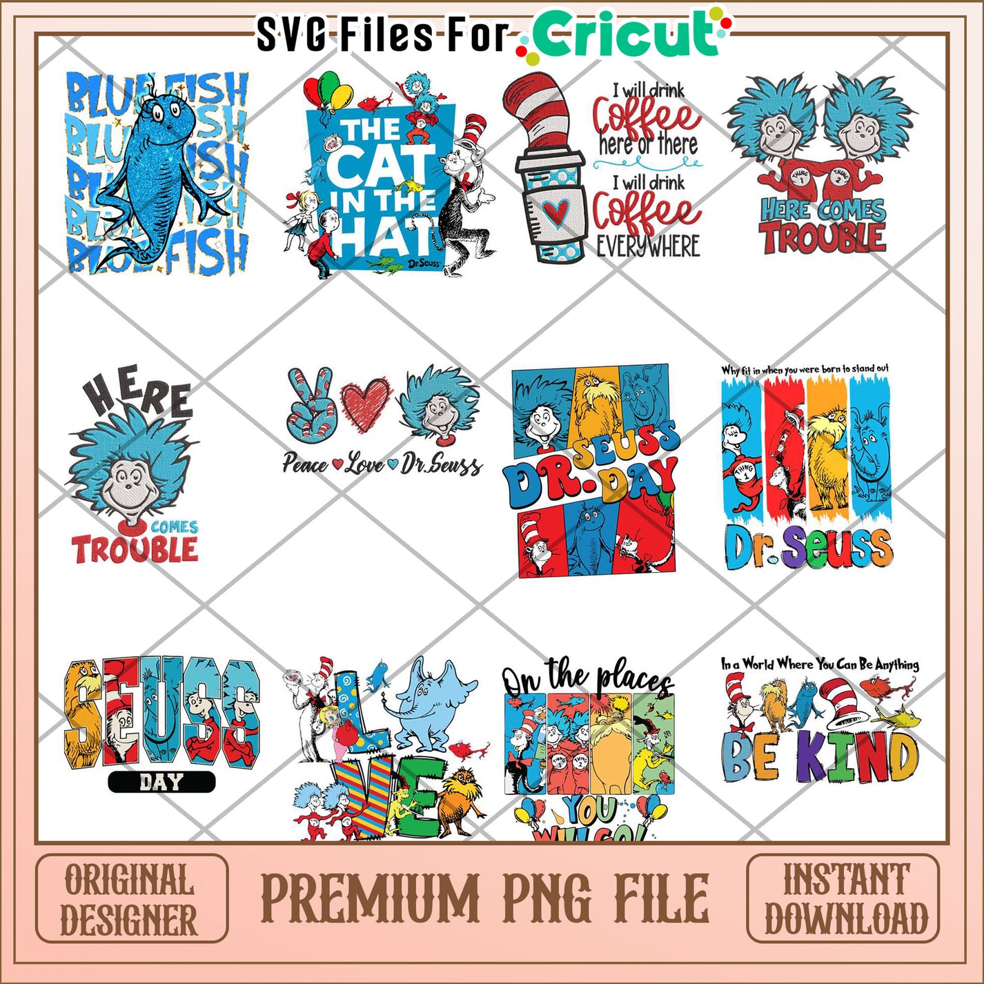 Dr Seuss Bundle PNG Collection for Creative Projects – svg files for cricut