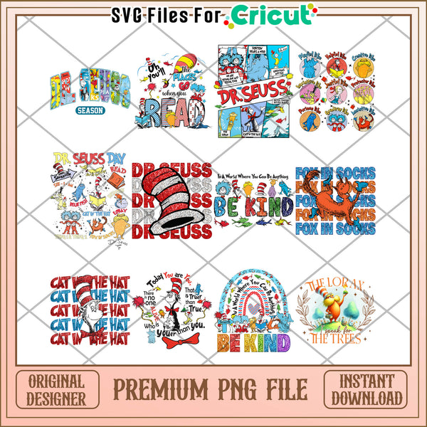 Dr Seuss Bundle PNG Fun Designs for Creative Projects – svg files for ...