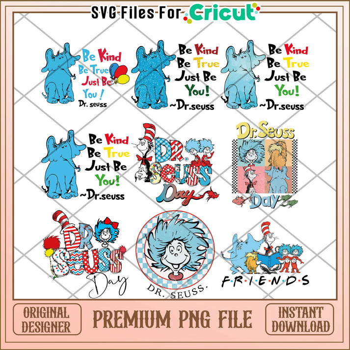 Dr Seuss Day Bundle Fun PNG Designs for Instant Use – svg files for cricut