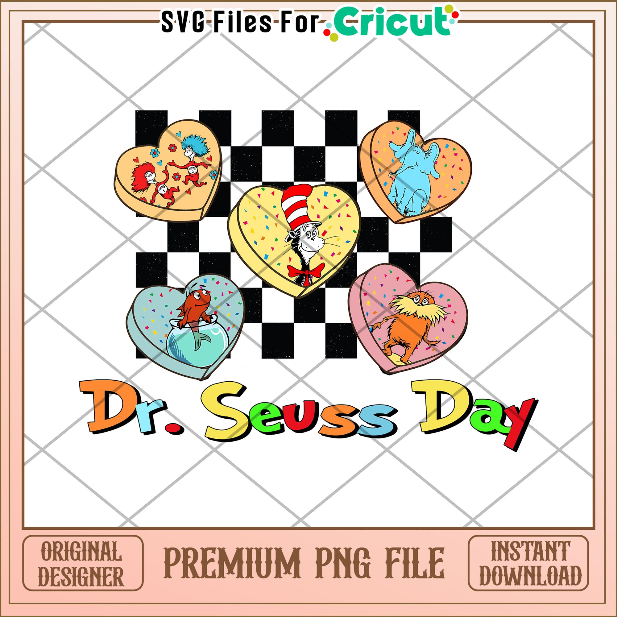 Dr Seuss Day PNG Download - Heart Design – svg files for cricut