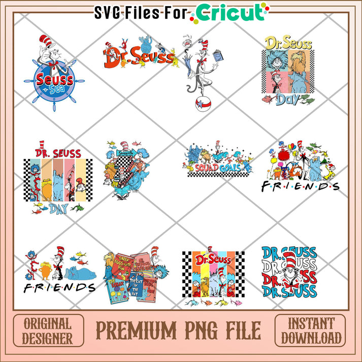 Dr Seuss Themed Bundle PNG Files for Creative Projects – svg files for ...