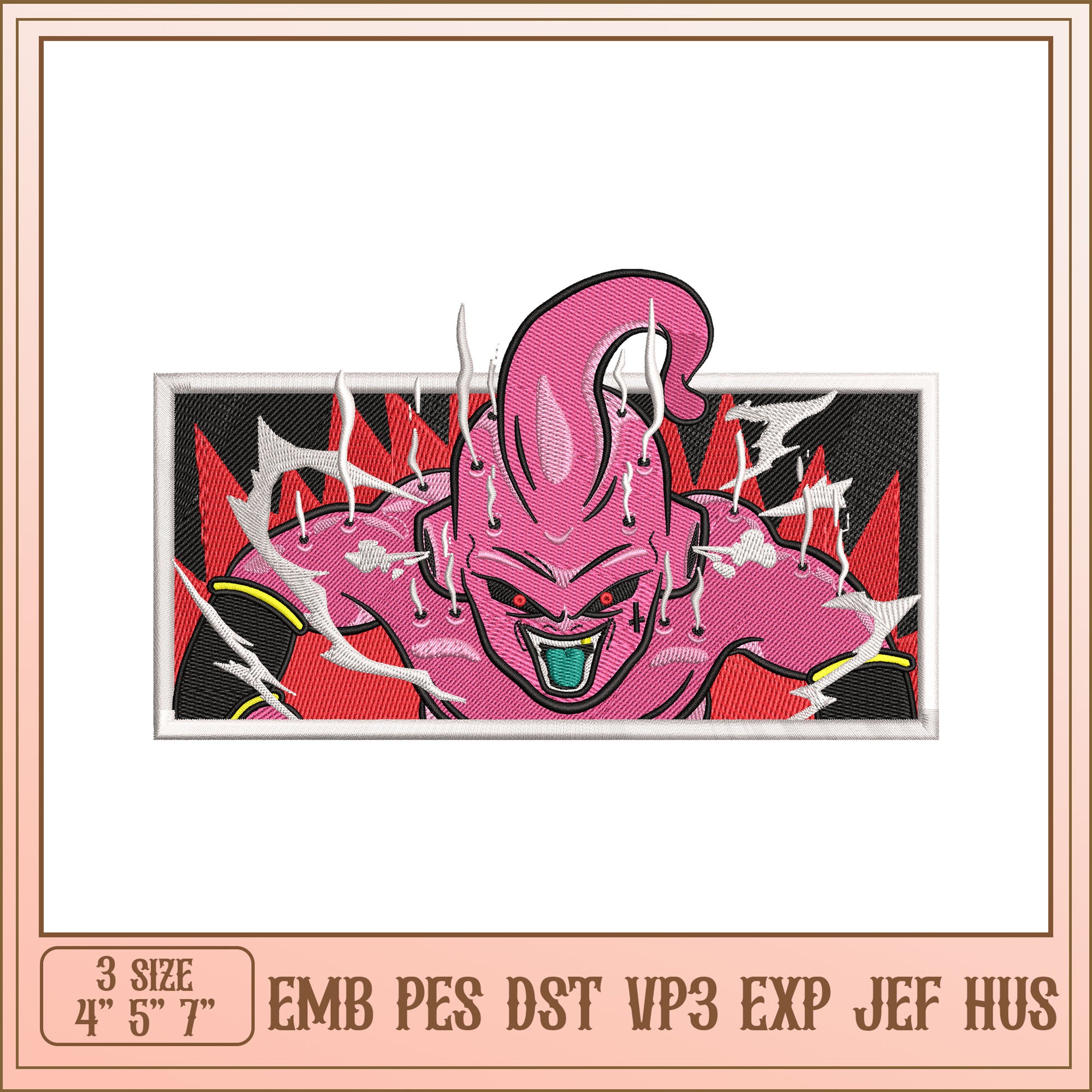 Dragon Ball Super Pink Embroidery Design for Machine Use – svg files ...