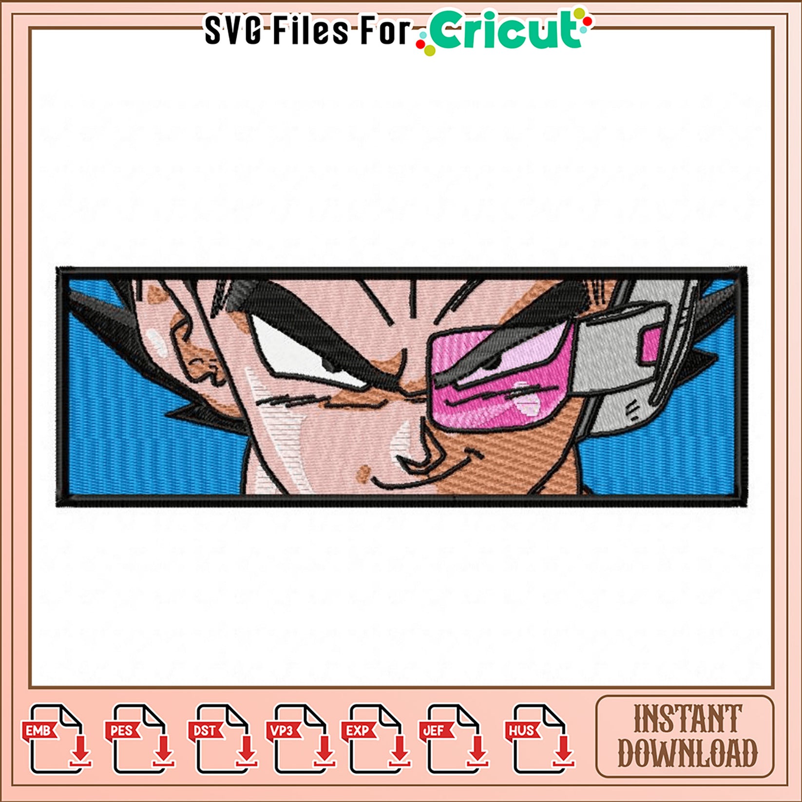 Dragon Ball Z Vegeta Embroidery Design Instant Download – svg files for ...