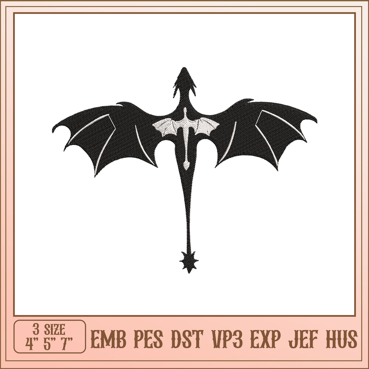 Dragon Embroidery Design - EMB PES DST – svg files for cricut