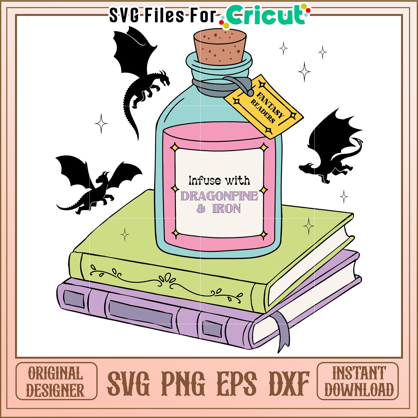 Dragon & Iron Potion SVG, Cricut Files – svg files for cricut