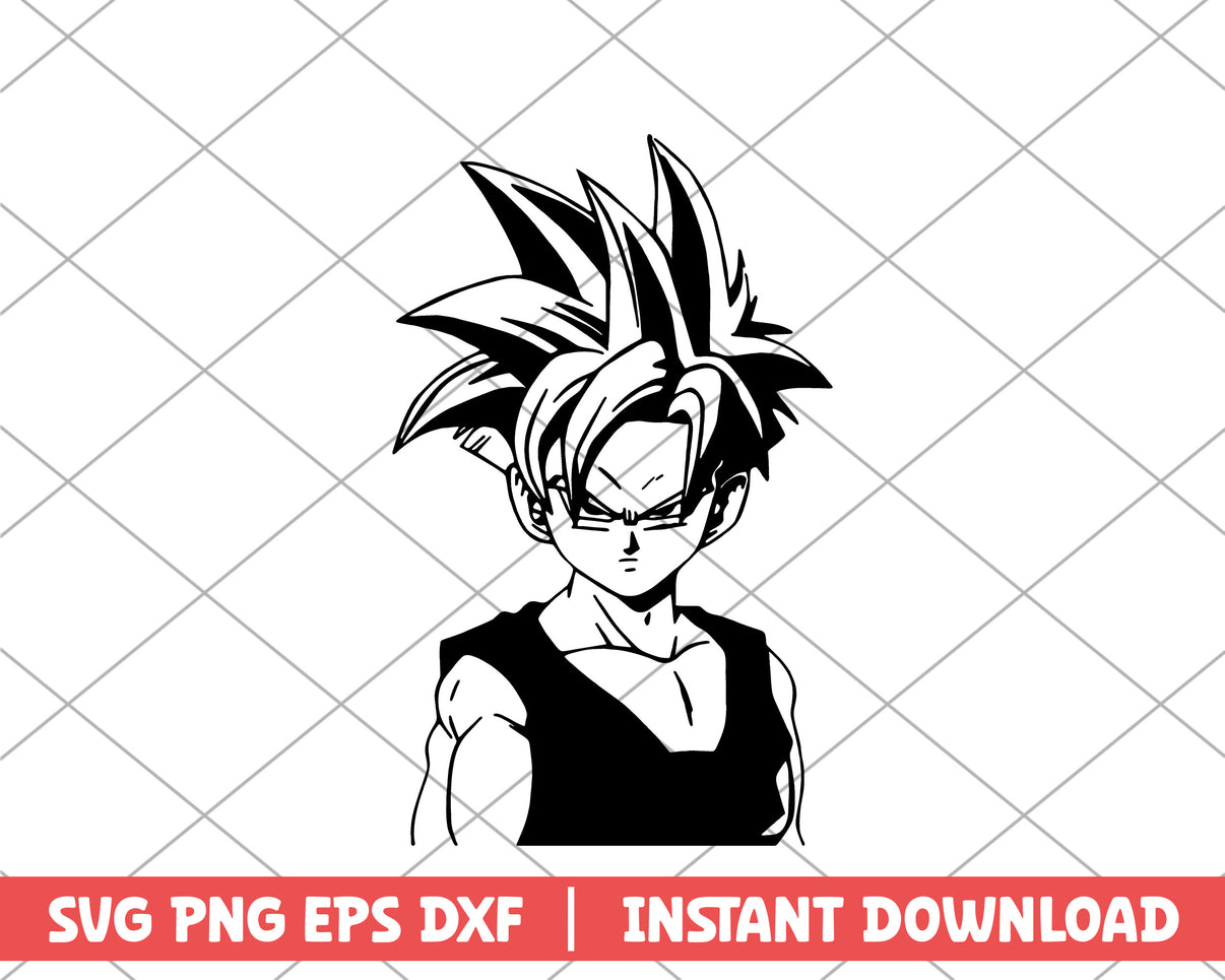 Dragon ball Son Gohan anime svg – svg files for cricut
