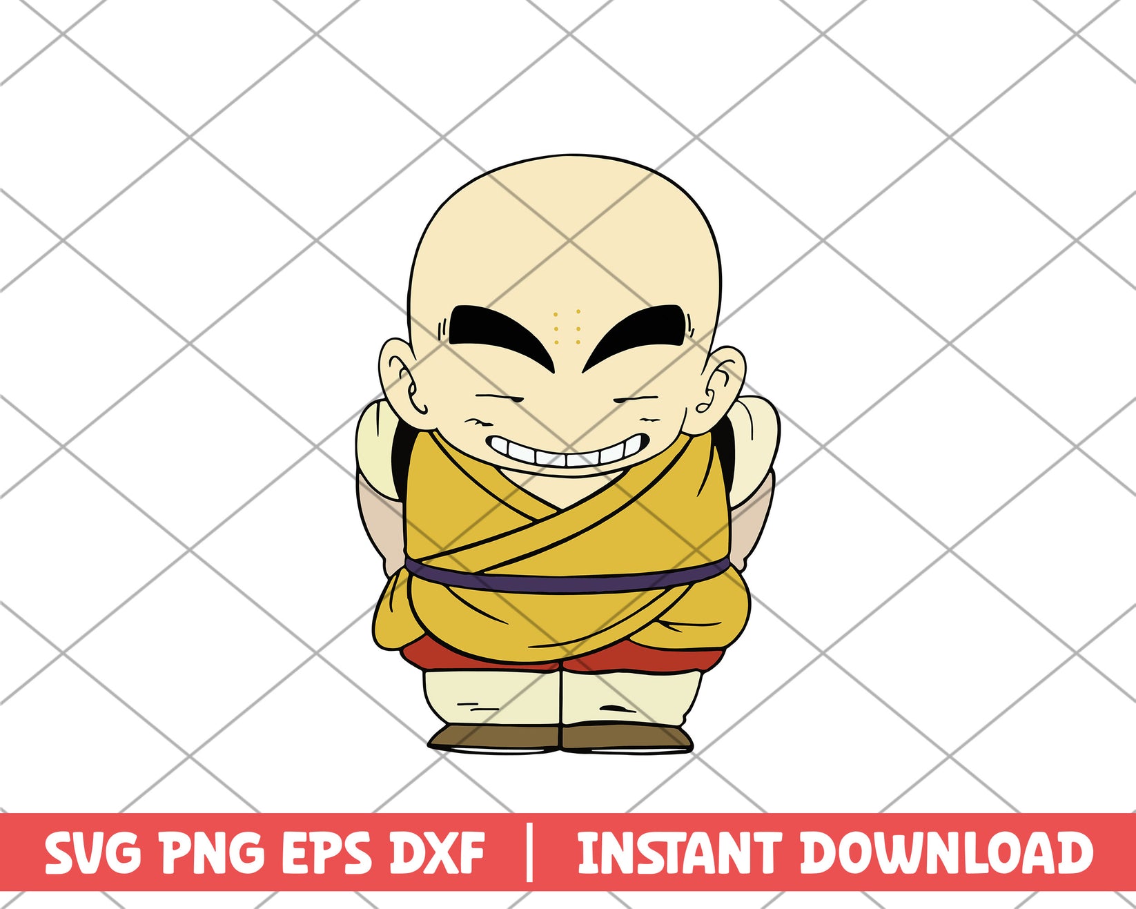 Dragon ball krillin cute anime svg – svg files for cricut
