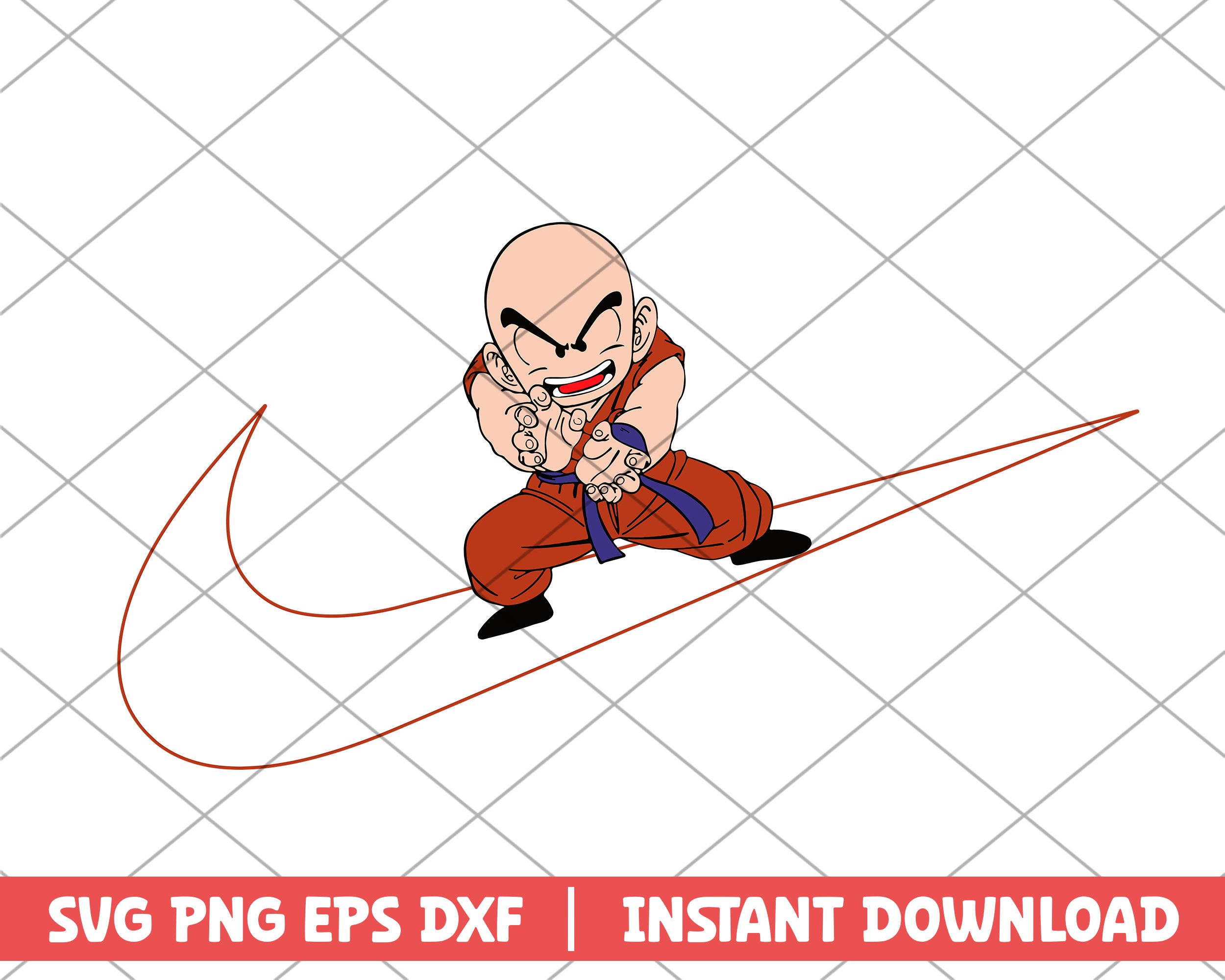 Dragon ball krillin kamehameha anime svg – svg files for cricut