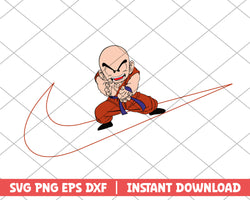 Dragon ball krillin kamehameha anime svg – svg files for cricut