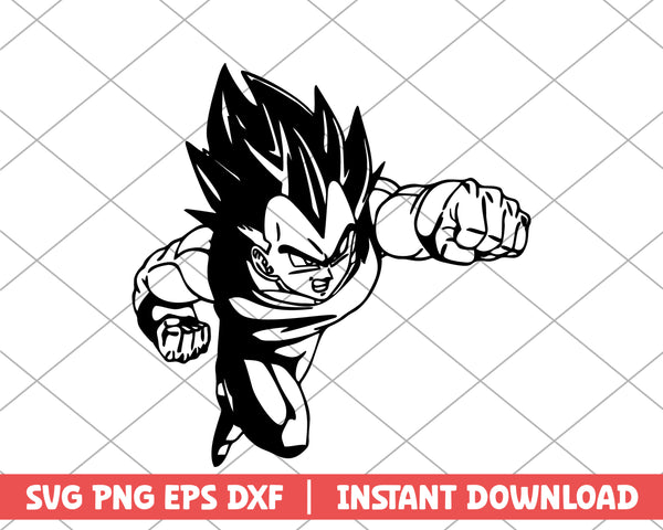 Dragon ball vegeta anime svg – svg files for cricut