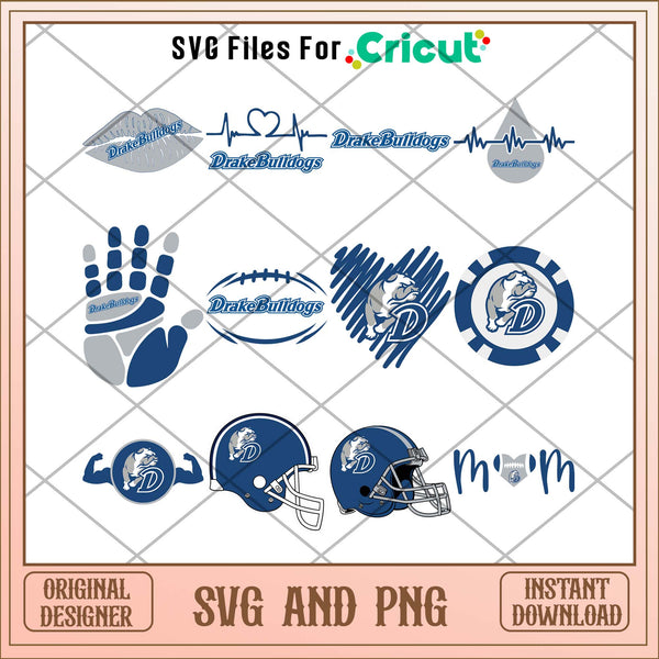 Drake Bulldogs helmet svg, Drake Bulldogs svg bundle, NCAA svg – svg ...