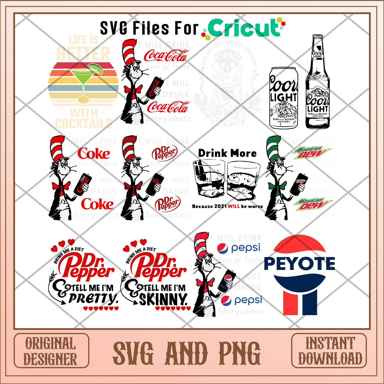Drinks coke spirit svg bundle, Drinks svg bundle - Svgfileforcricut ...