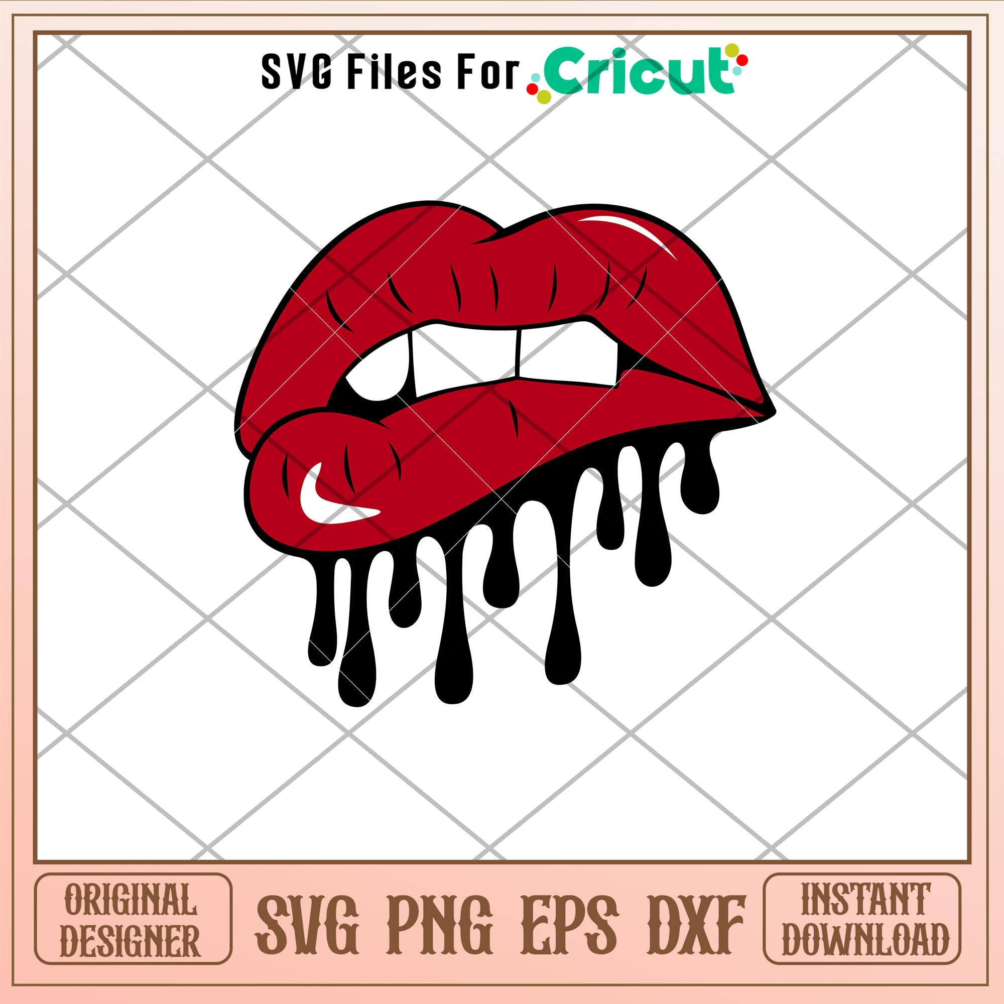 Dripping Lips, Dripping Lips Svg – svg files for cricut