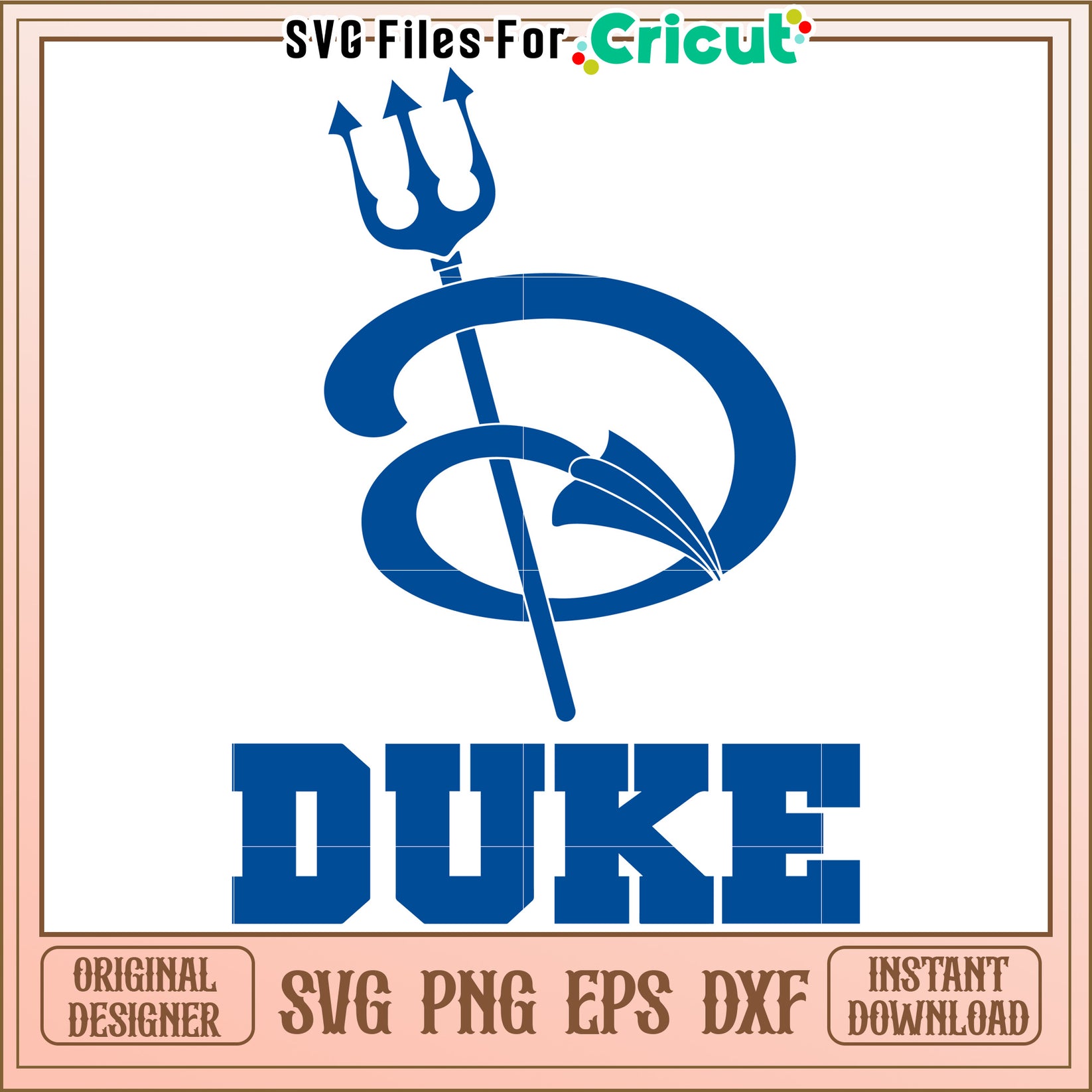 Duke University SVG Design for Cricut, Instant Download for Crafting P ...