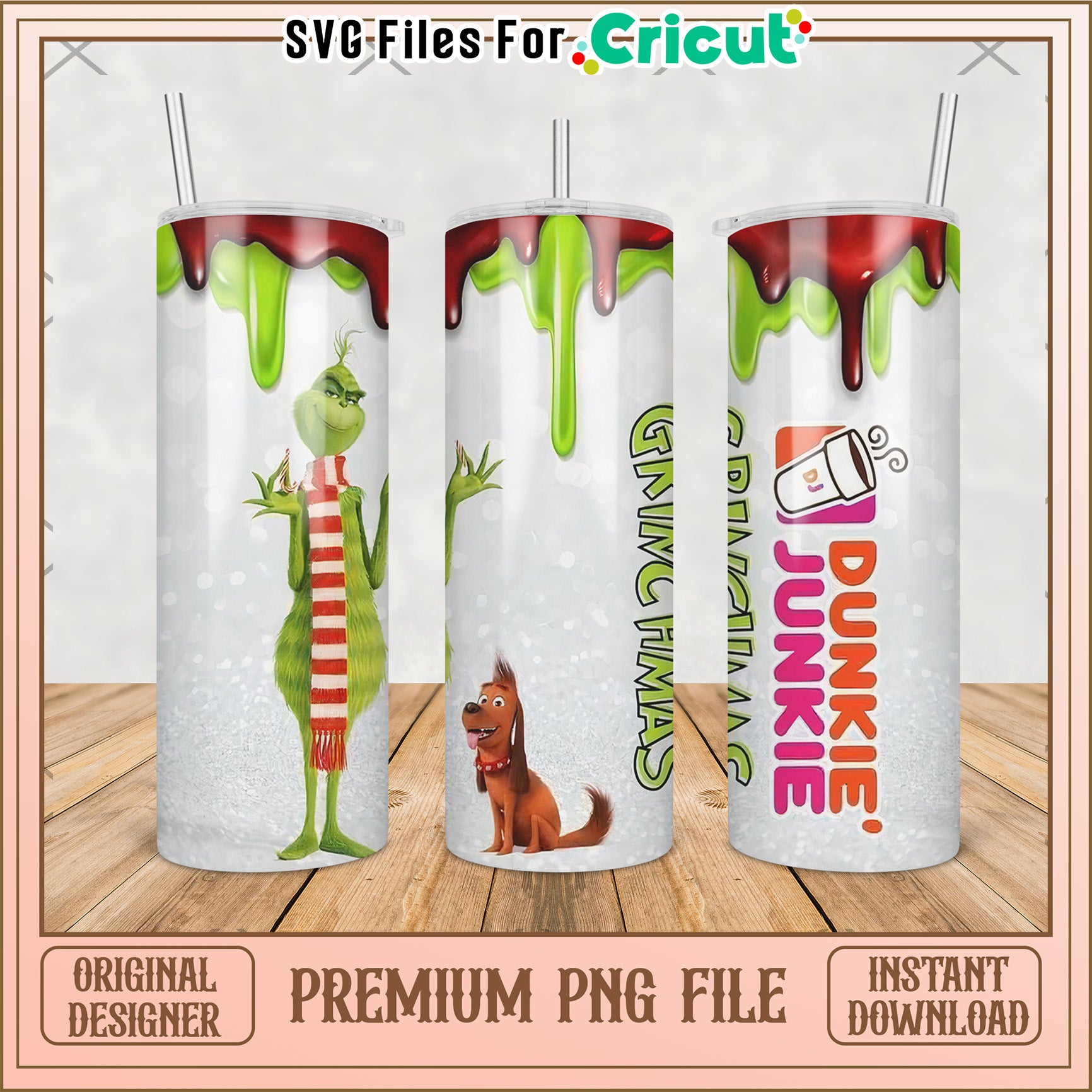 Dunky junky grinch christmas tumbler png, grinch movie png, grinch cos ...