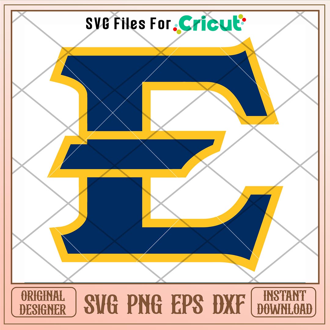 Etsu Logo East Tennessee State Shape Cut Logo With Header Card