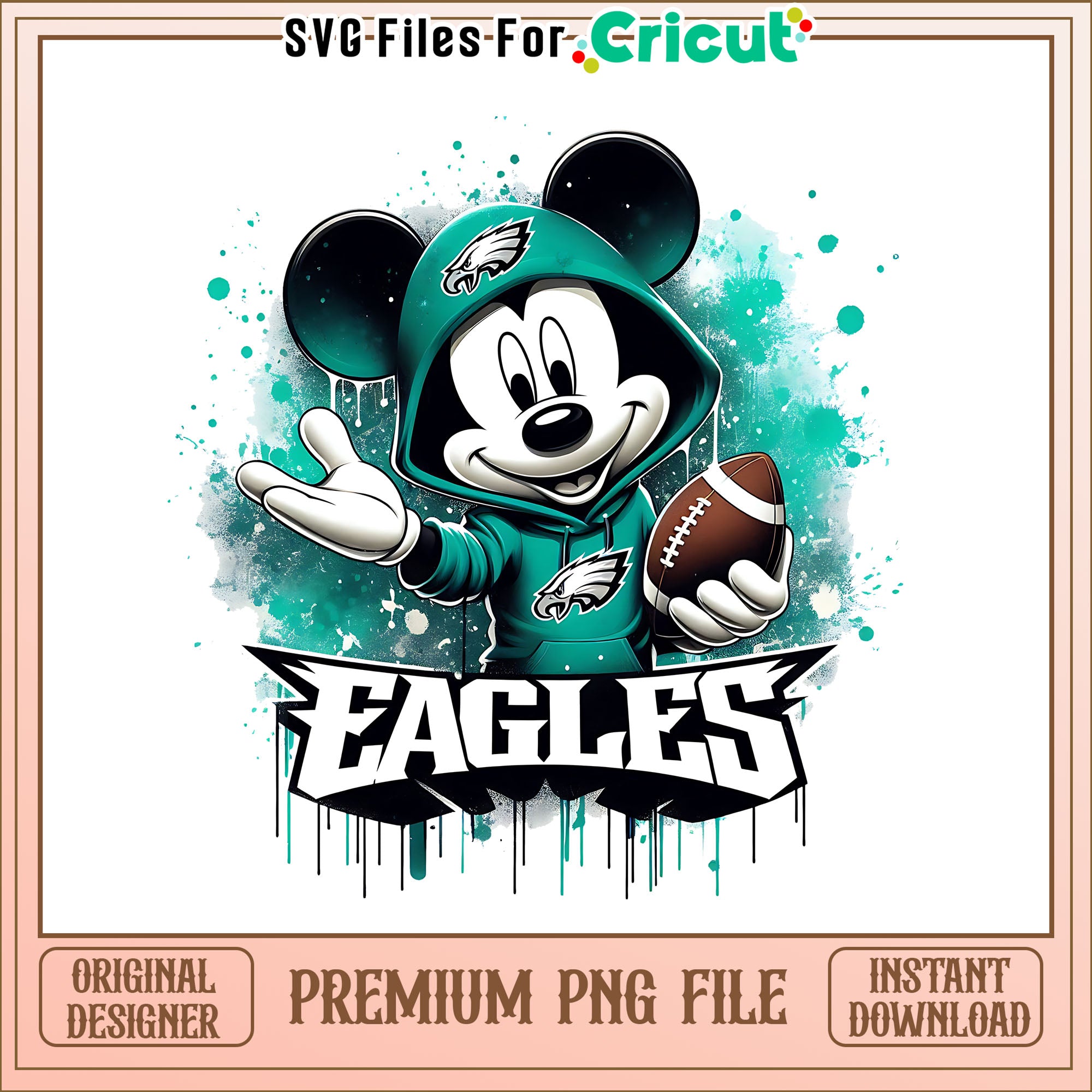 Eagles Mickey rugby ball png, Philadelphia Eagles png, NFL png – svg ...