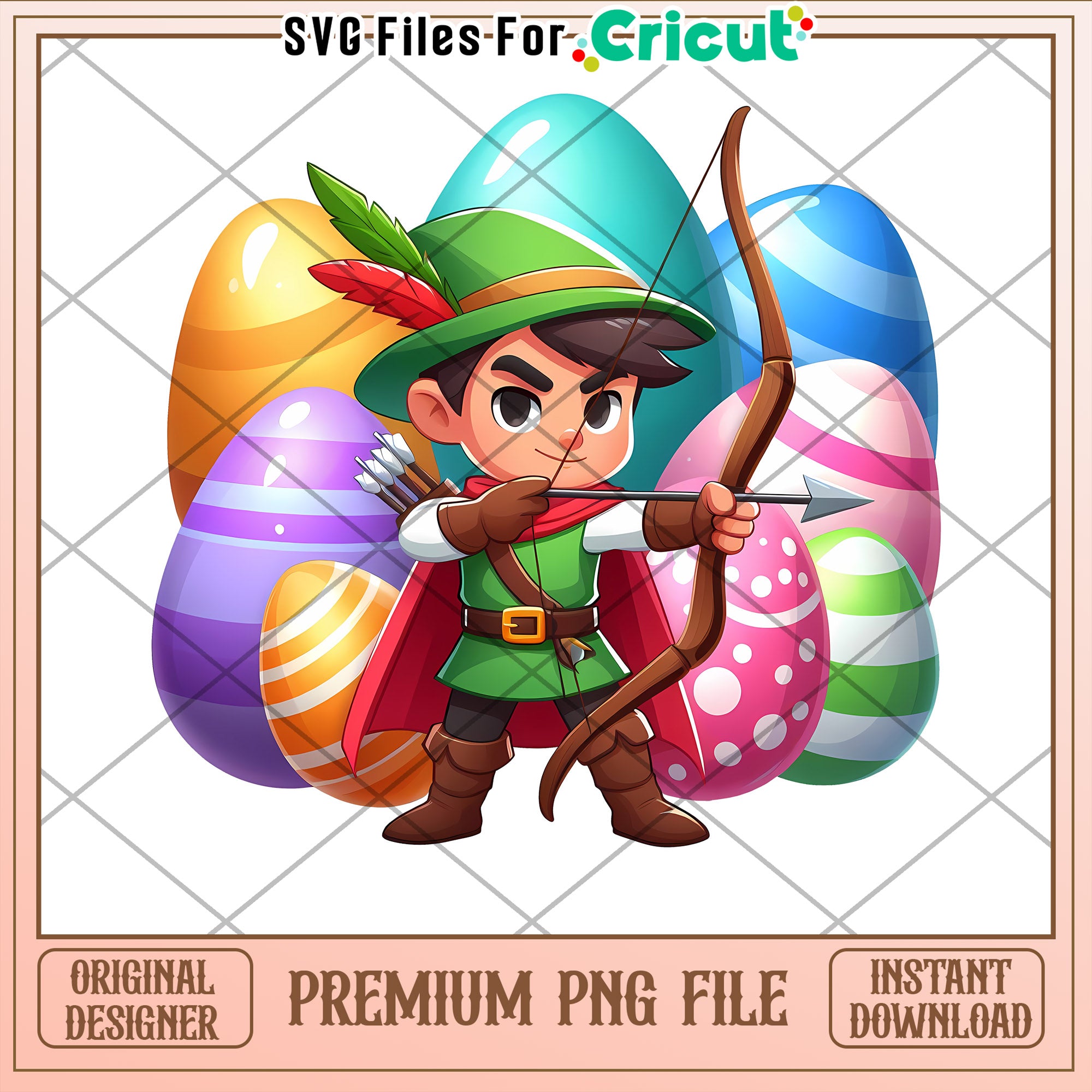 Easter Archer Boy PNG Cricut File – svg files for cricut