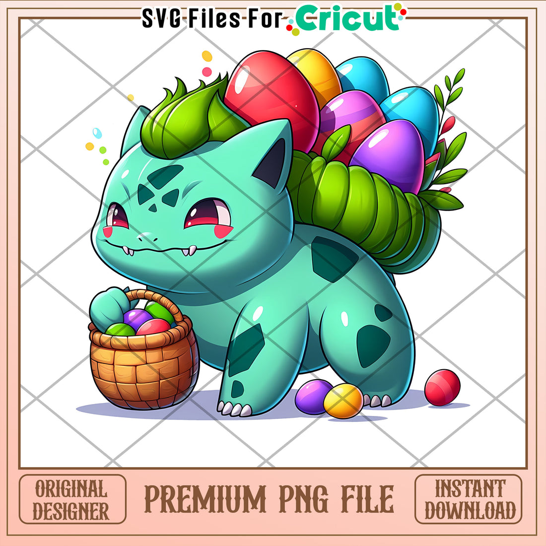 Easter Bulbasaur PNG Cricut Design – svg files for cricut