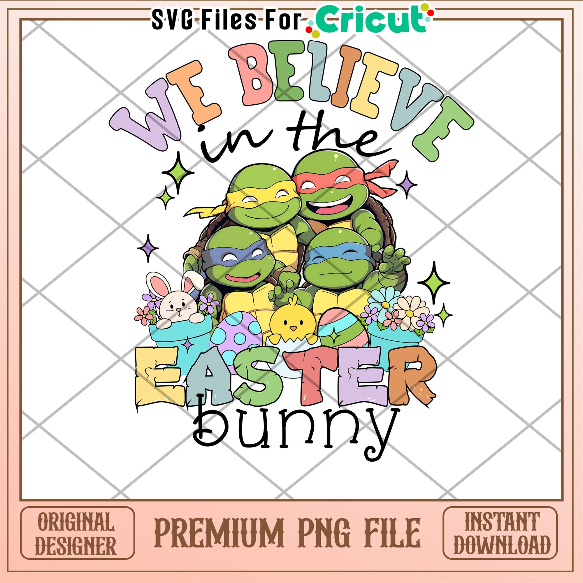 Easter Bunny TMNT PNG Design – svg files for cricut