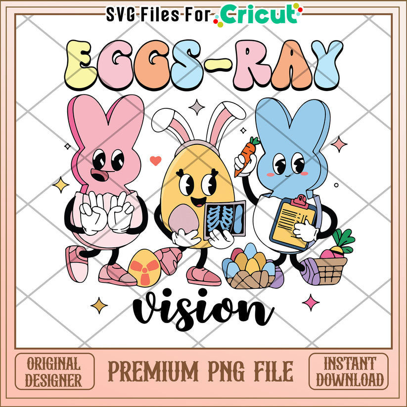 Easter Eggs Ray Vision PNG Design – svg files for cricut
