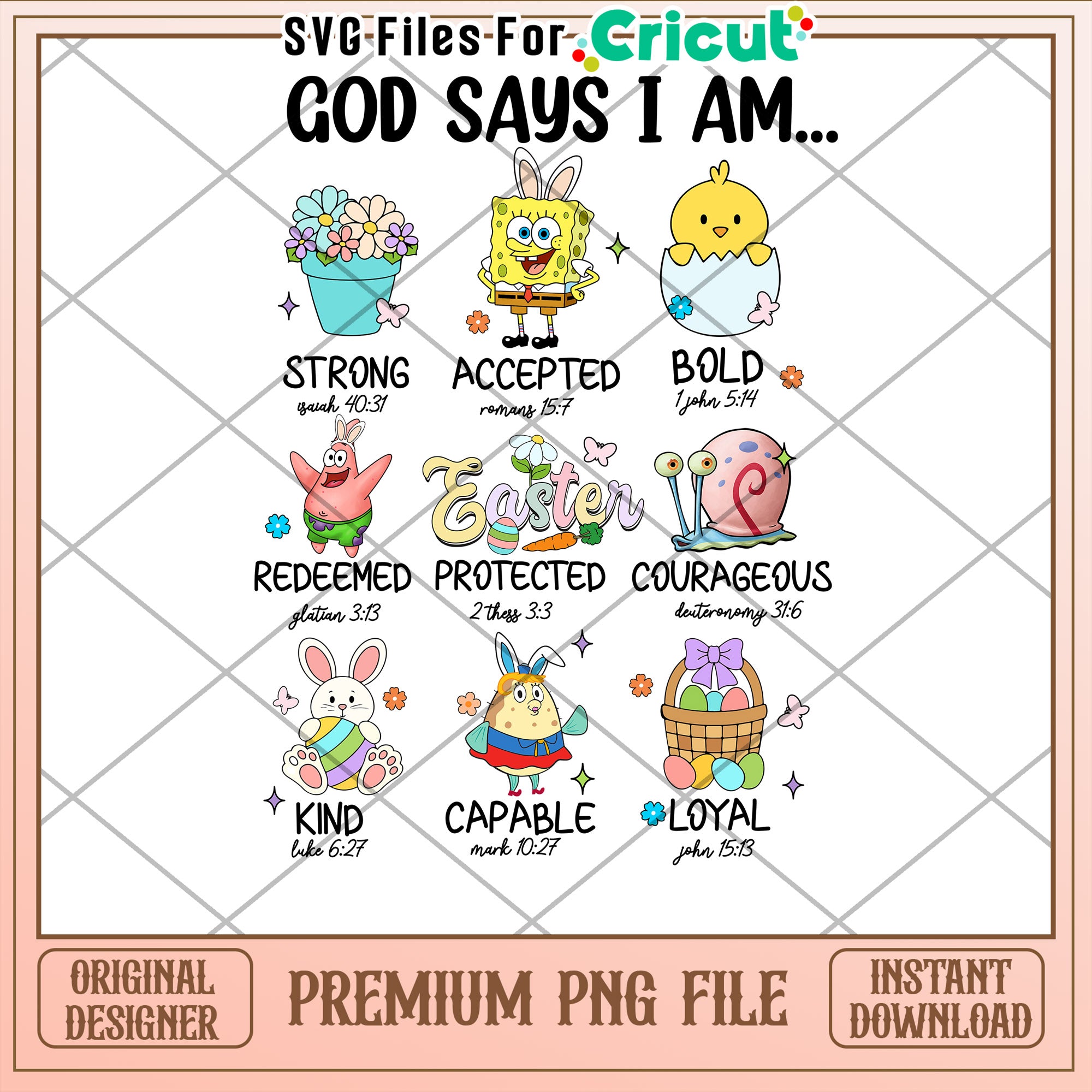 Easter God Says I Am PNG Bundle – svg files for cricut