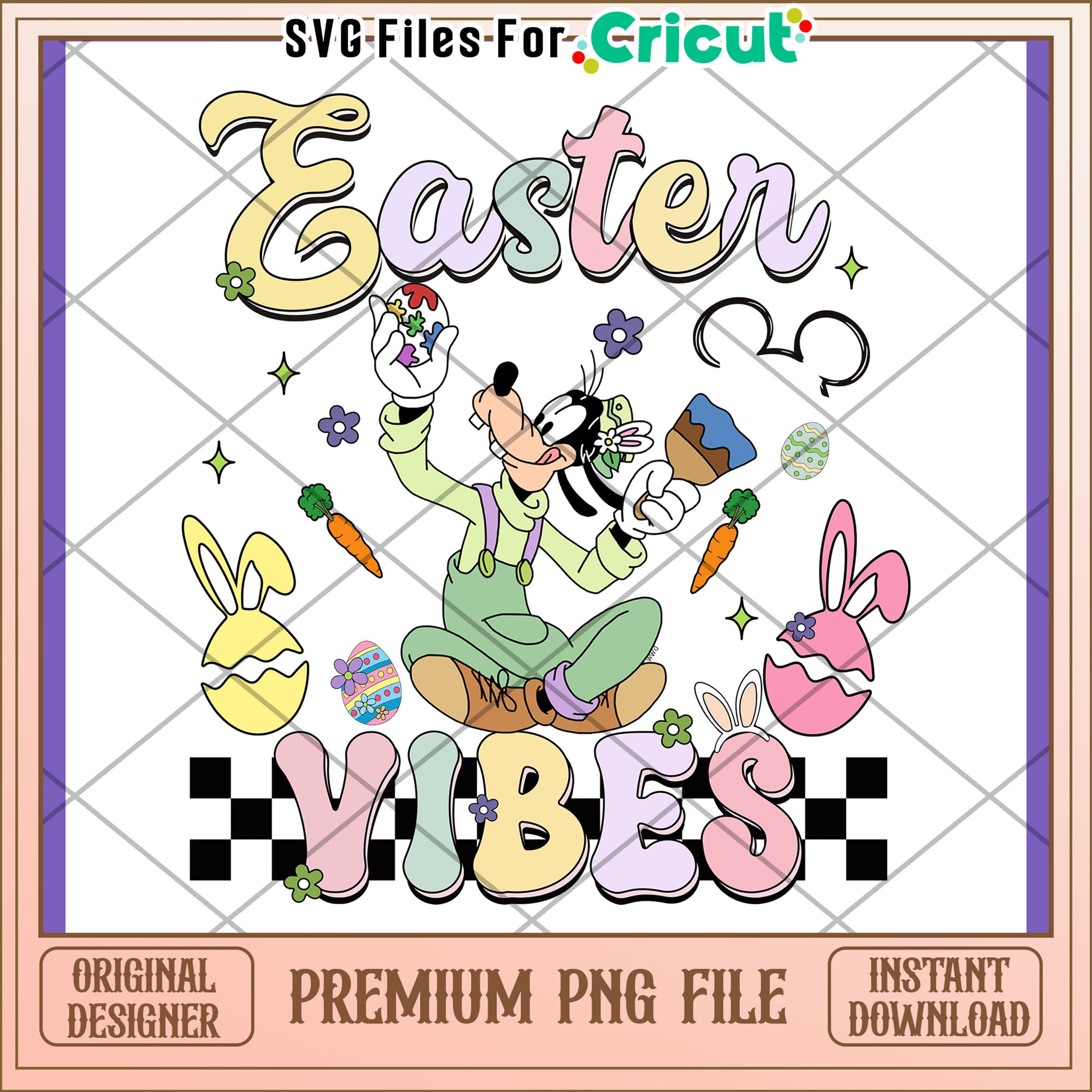 Easter Goofy Vibes PNG Design – svg files for cricut